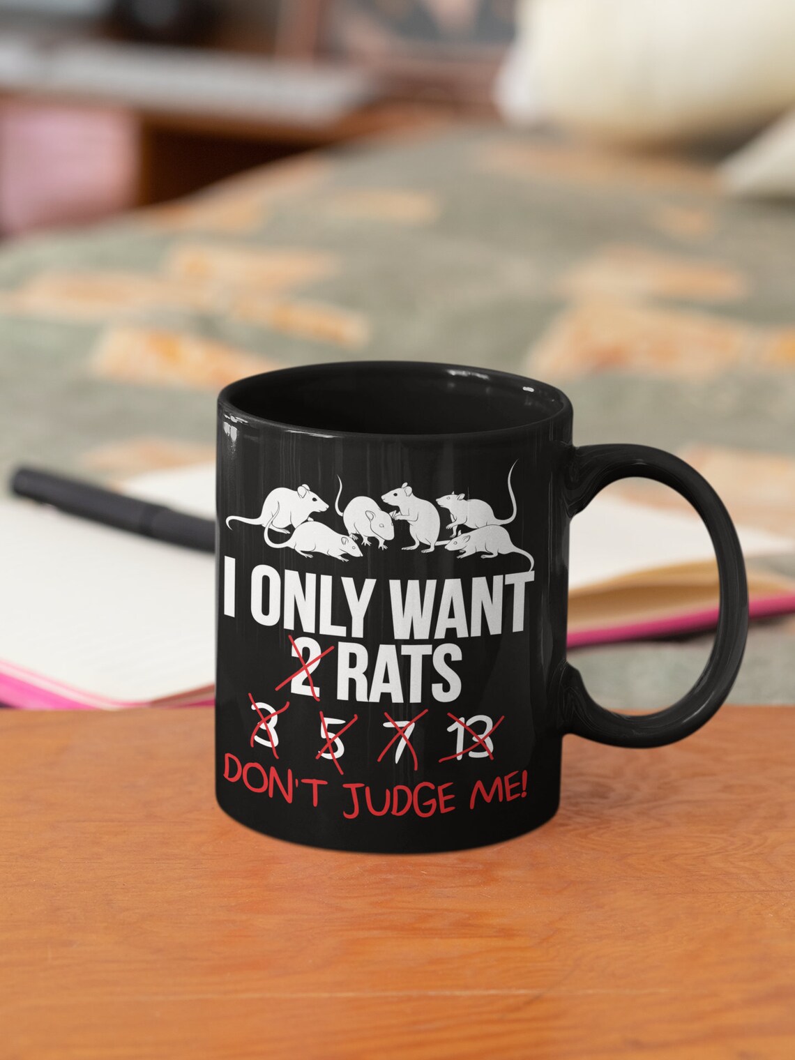 Funny Rat Saying Pet Rat Gift Black Mug 11oz Fancy Rat | Etsy