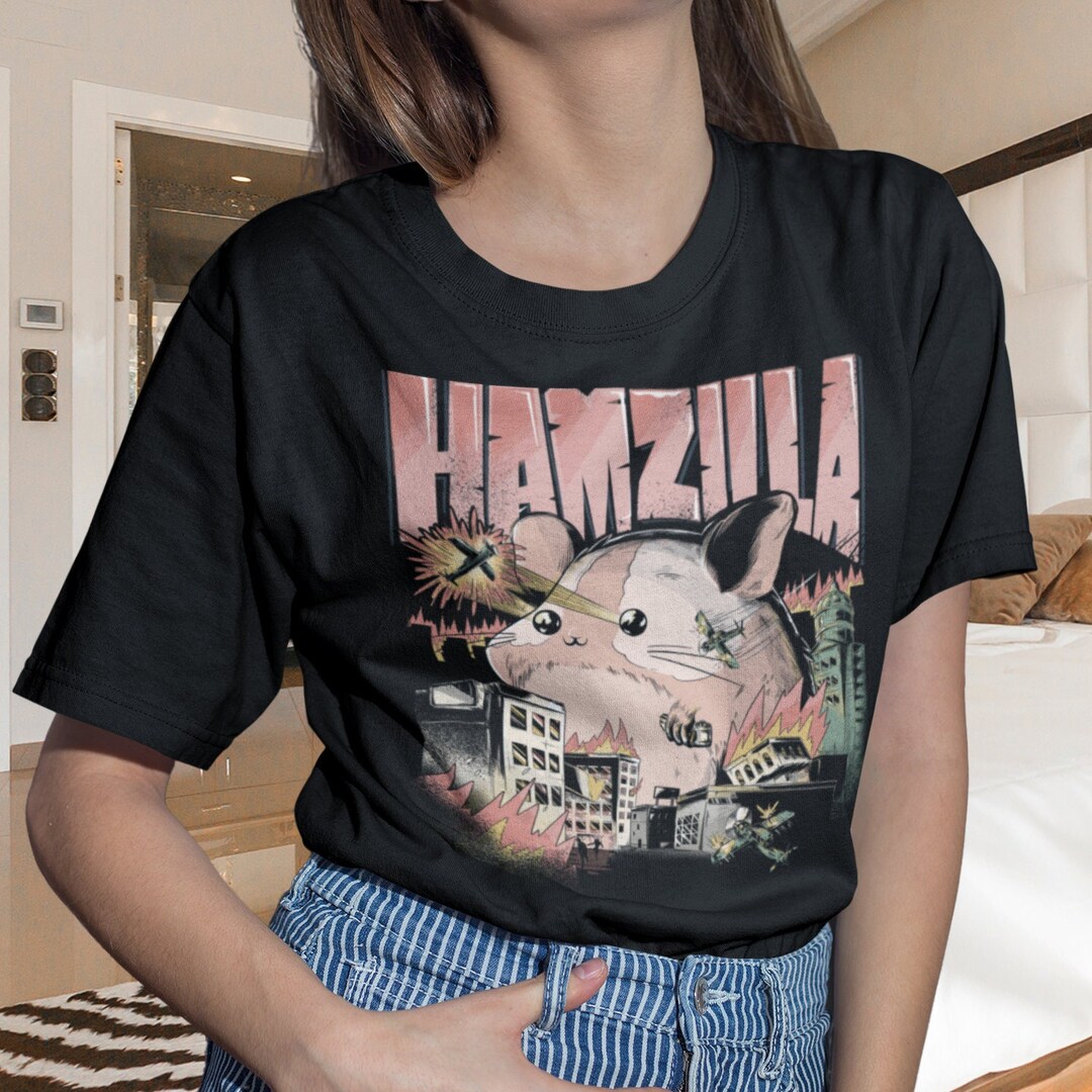 HAMZILLA T-Shirt | Lustiger Hamster Spruch für Zwerghamster Goldhamster ...