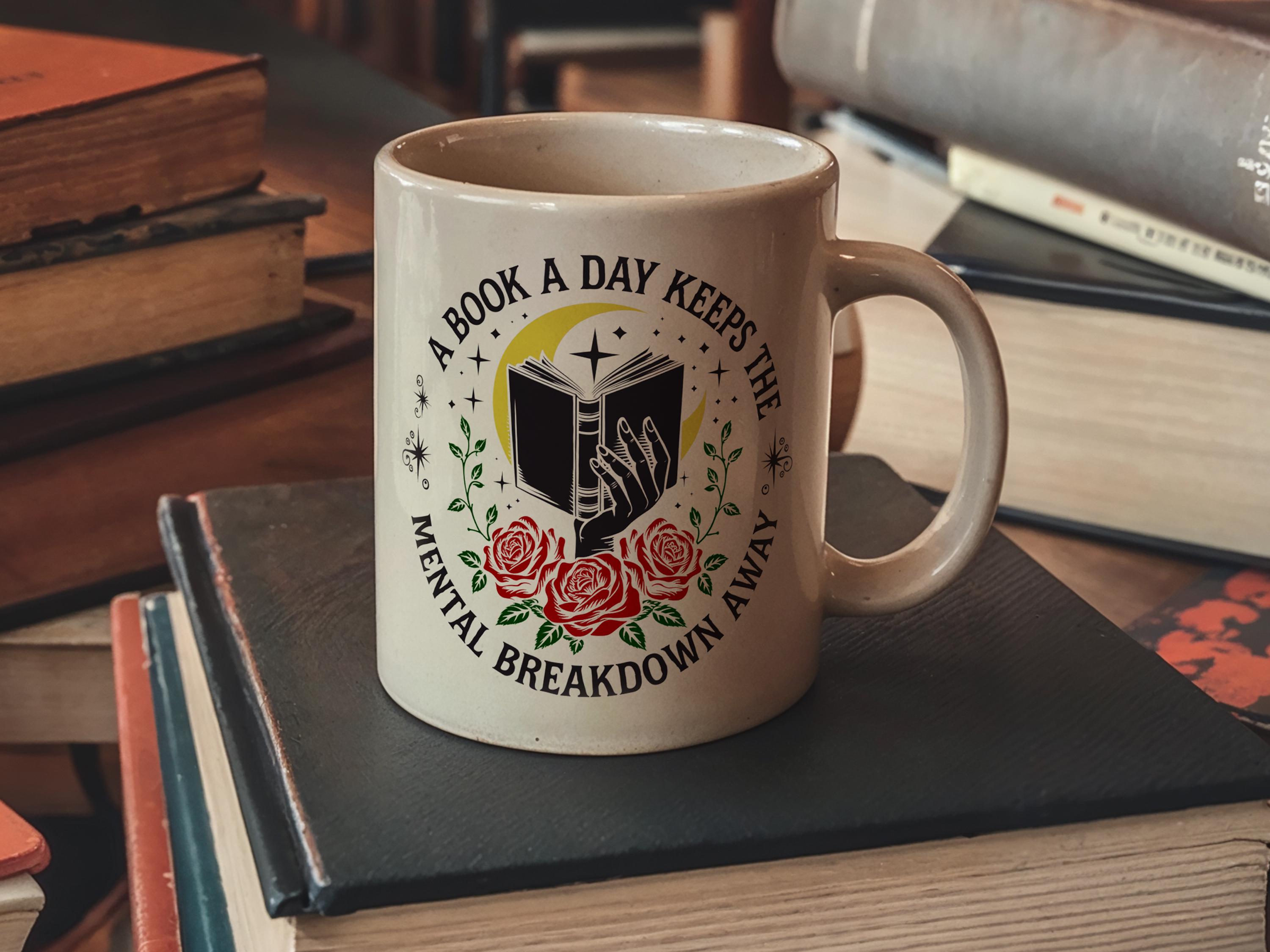 A Book A Day Keeps the Mental Breakdown Away | Cozy Reader Gift | Book ...