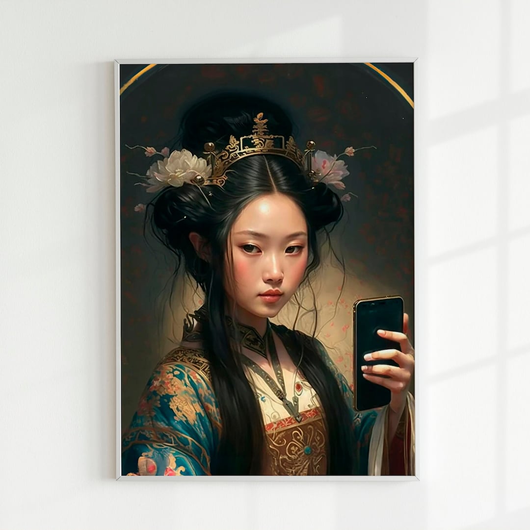 The Royal Selfie | Altered Art Portrait, Eclectic Wall Art, Whimsical ...