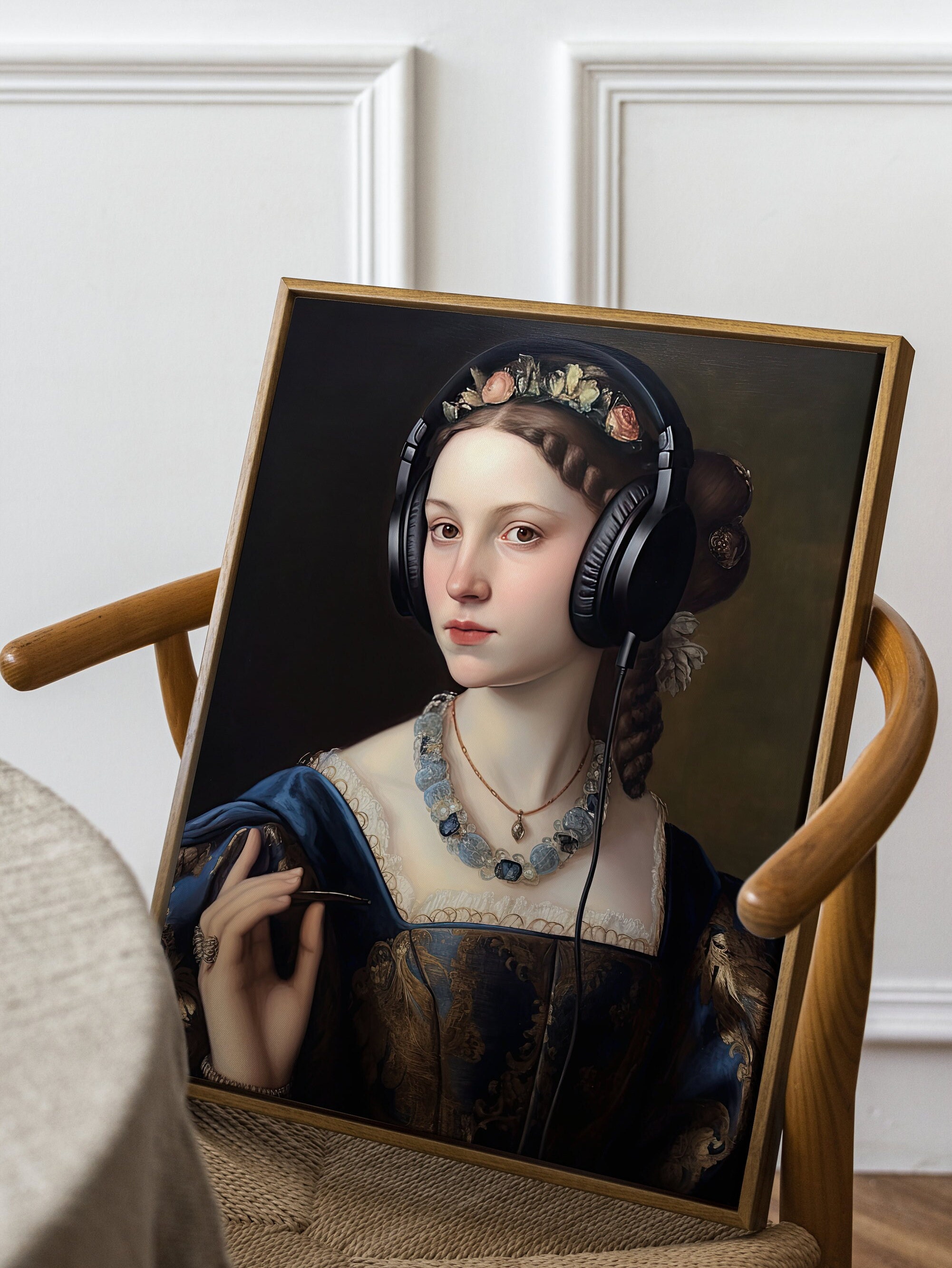 In the Groove Altered Art Portrait, Altered Portrait, Eclectic Wall Art ...