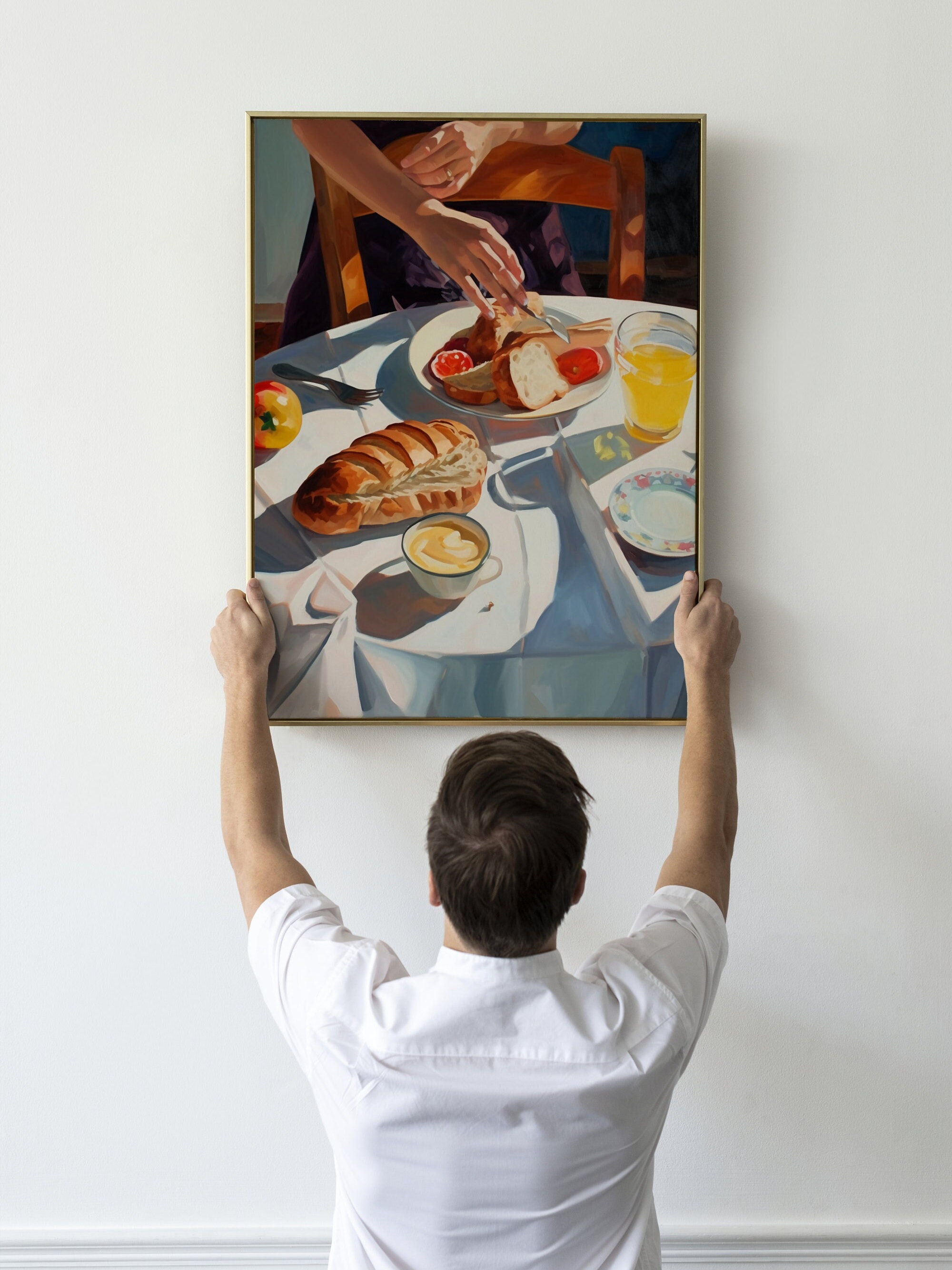 A Simple Breakfast Vintage Food Art, Kitchen Art, Breakfast Art, Still ...