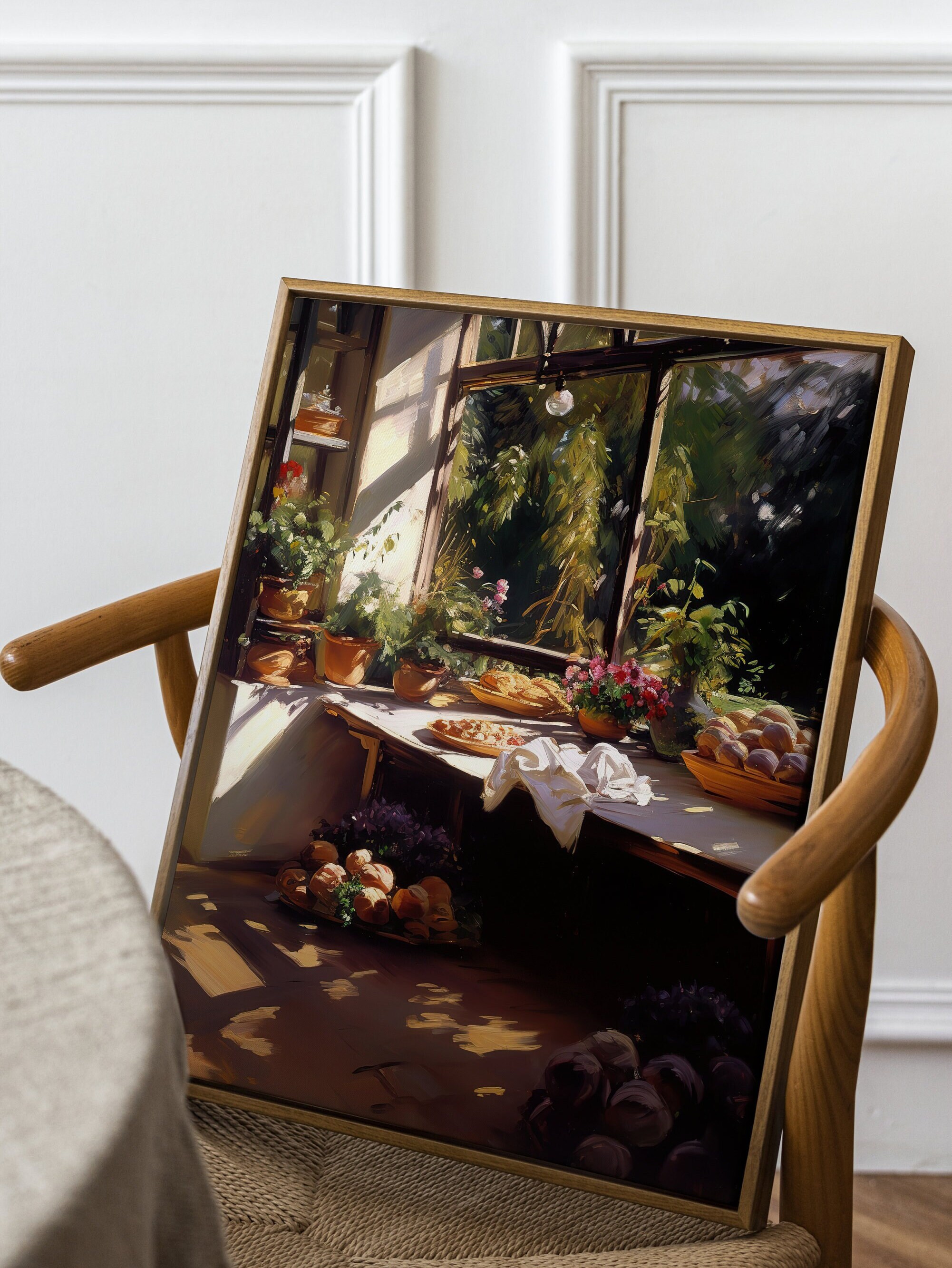 The Kitchen Window Vintage Food Art, Impressionist Nature Artwork ...