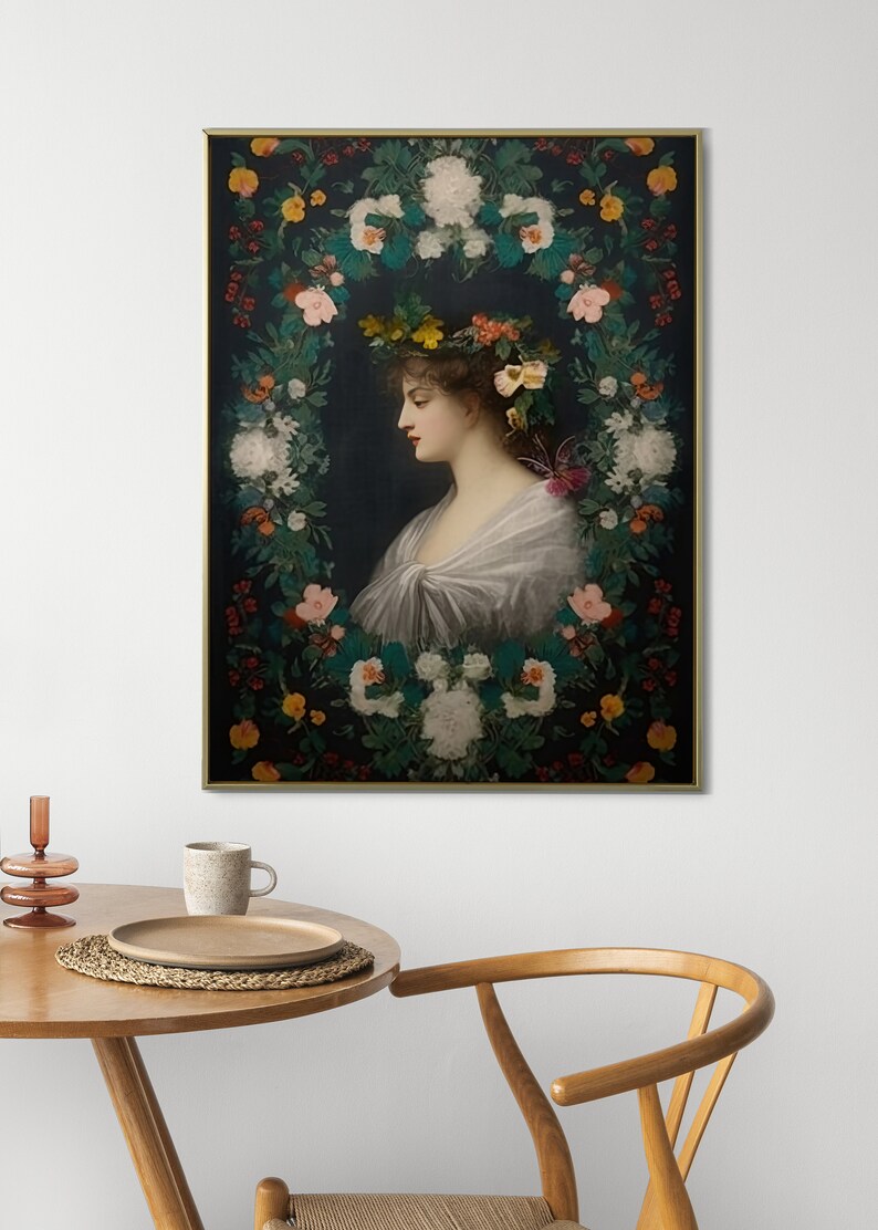 Lady Lily of the Valley Neoclassical Renaissance Art, Vintage Floral ...