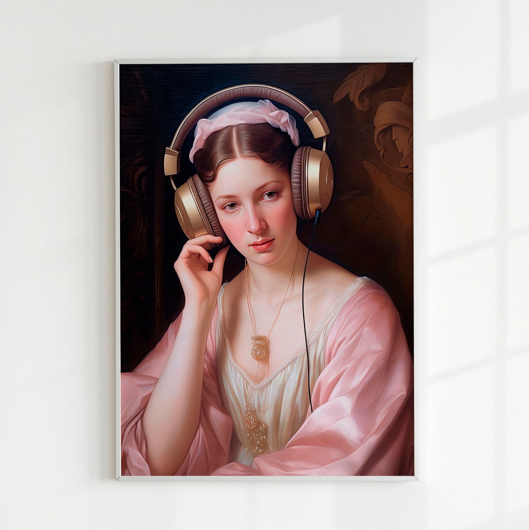 Ethereal Playlist Altered Art Portrait, Quirky Wall Art, Eclectic Wall ...