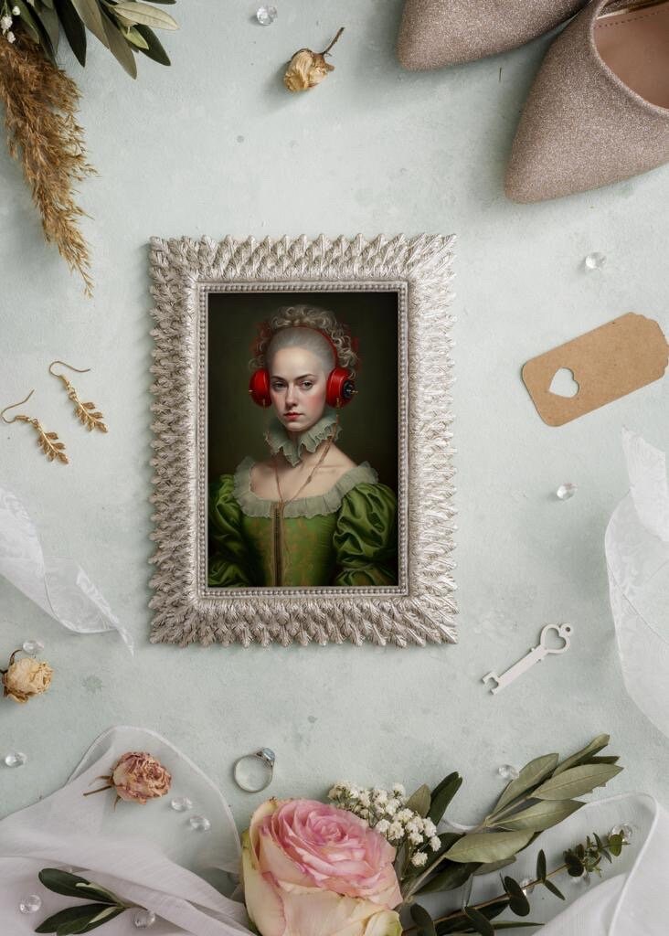 Just Jammin’ | Altered Art Portrait, Altered Portrait, Eclectic Wall ...