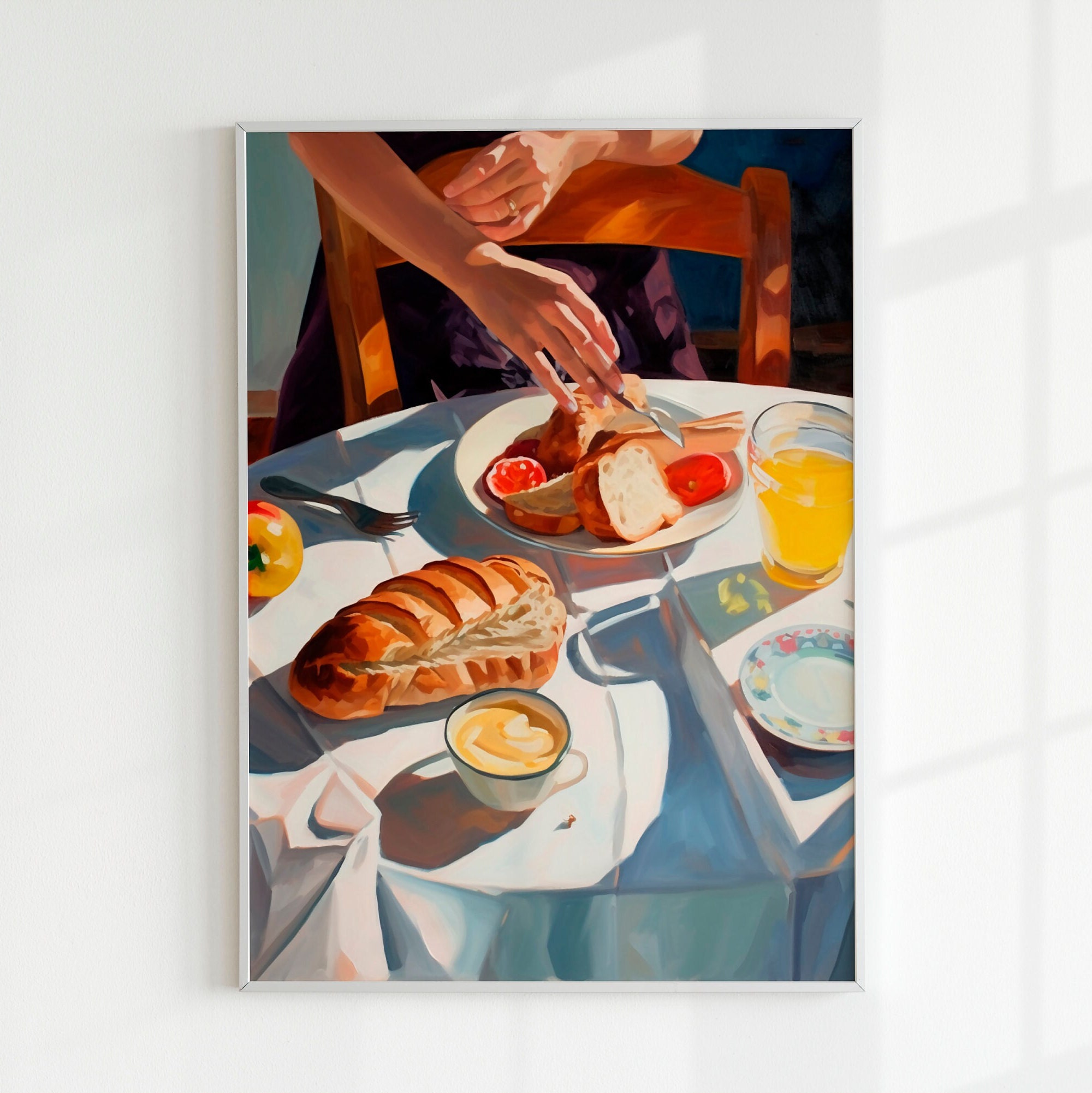 A Simple Breakfast Vintage Food Art, Kitchen Art, Breakfast Art, Still ...