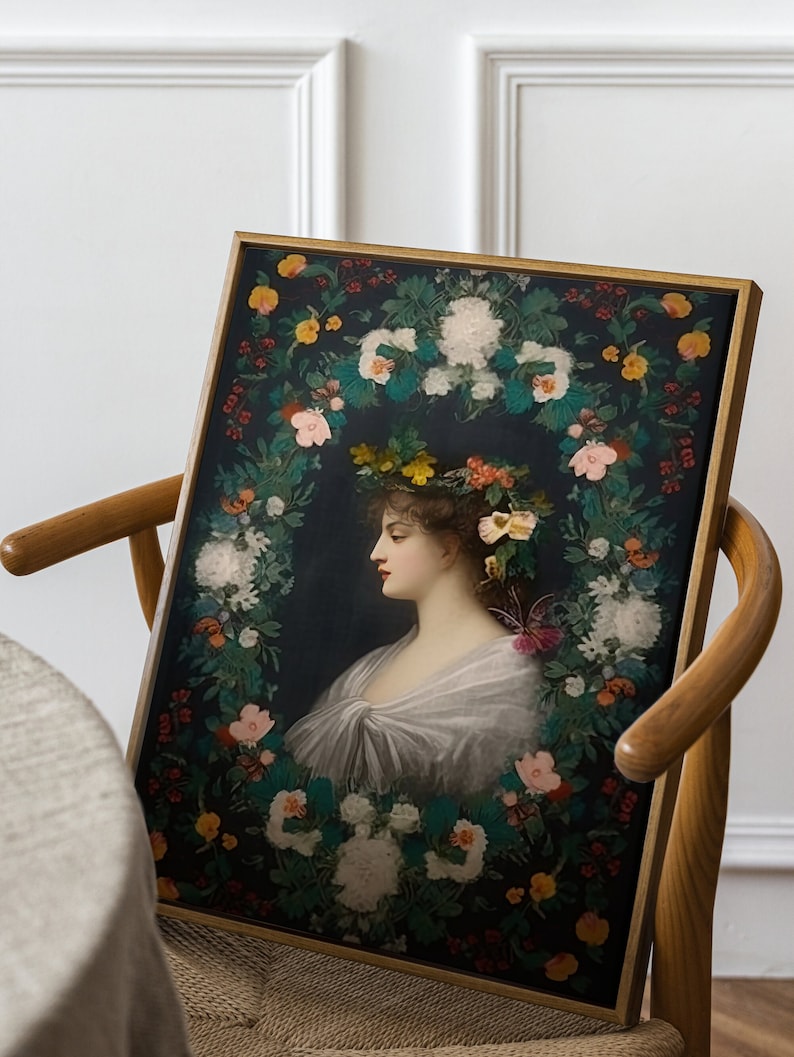 Lady Lily of the Valley Neoclassical Renaissance Art, Vintage Floral ...