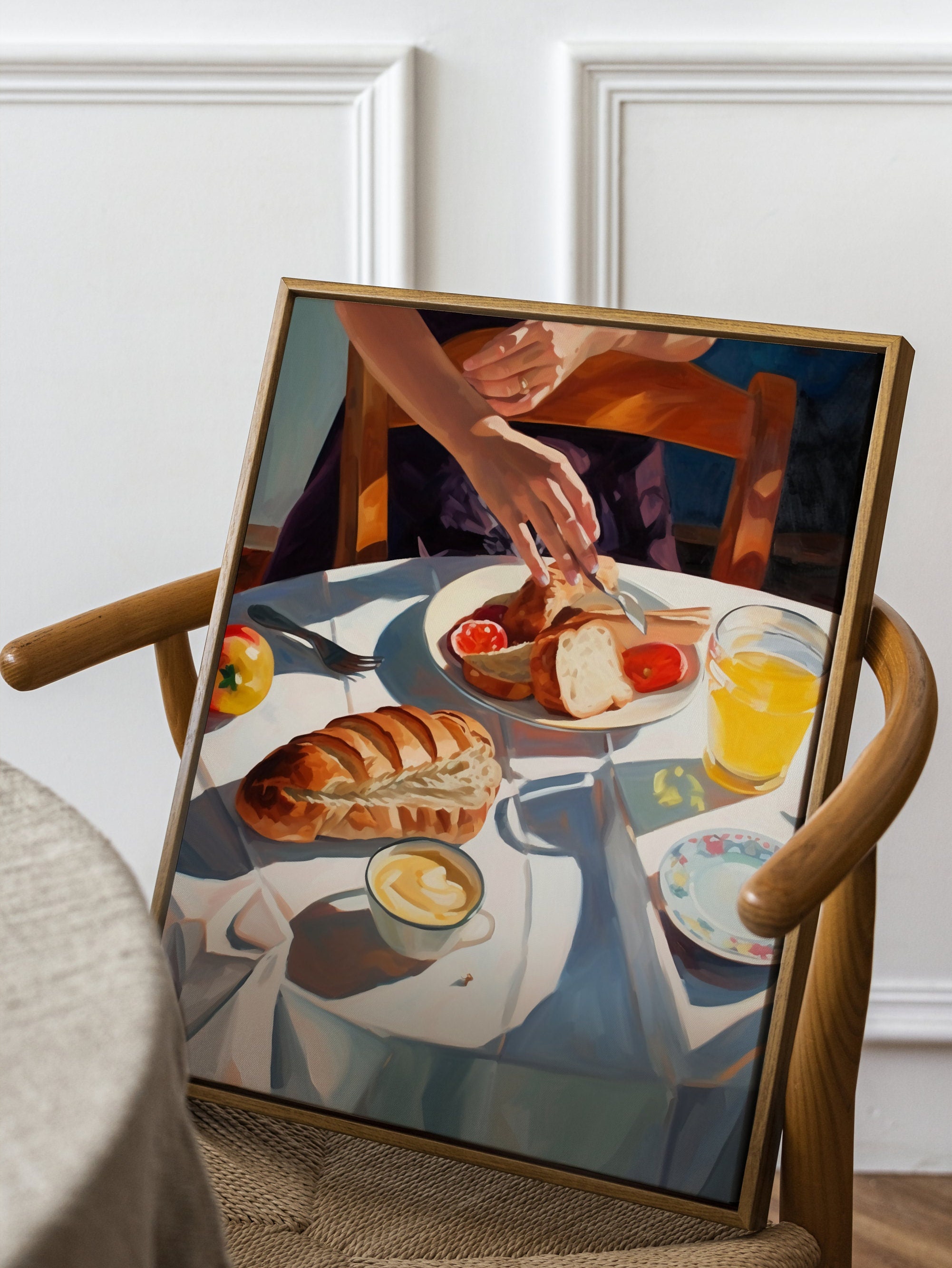 A Simple Breakfast Vintage Food Art, Kitchen Art, Breakfast Art, Still ...