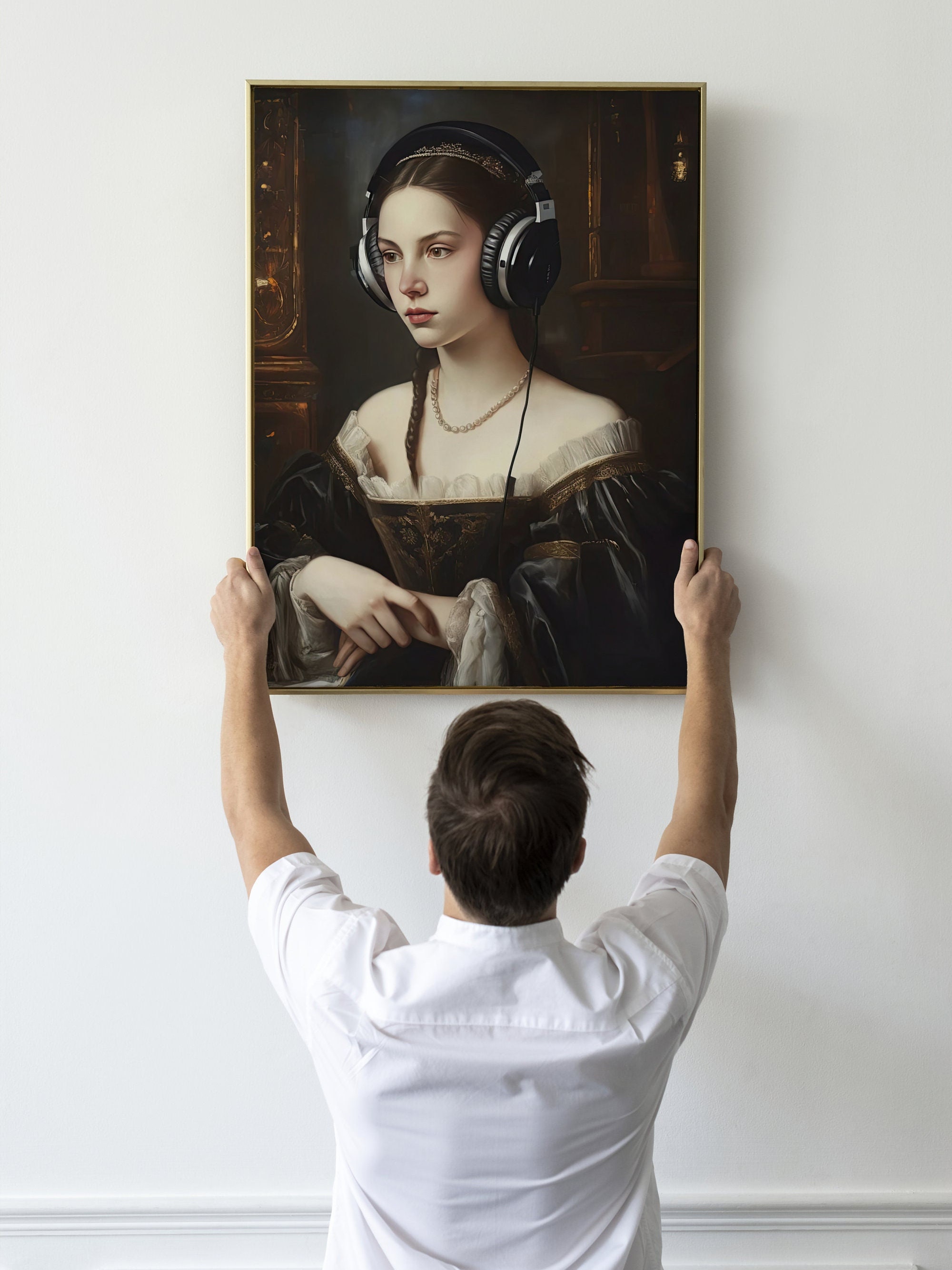 Lady in Black Altered Art Portrait, Altered Portrait, Eclectic Wall Art ...