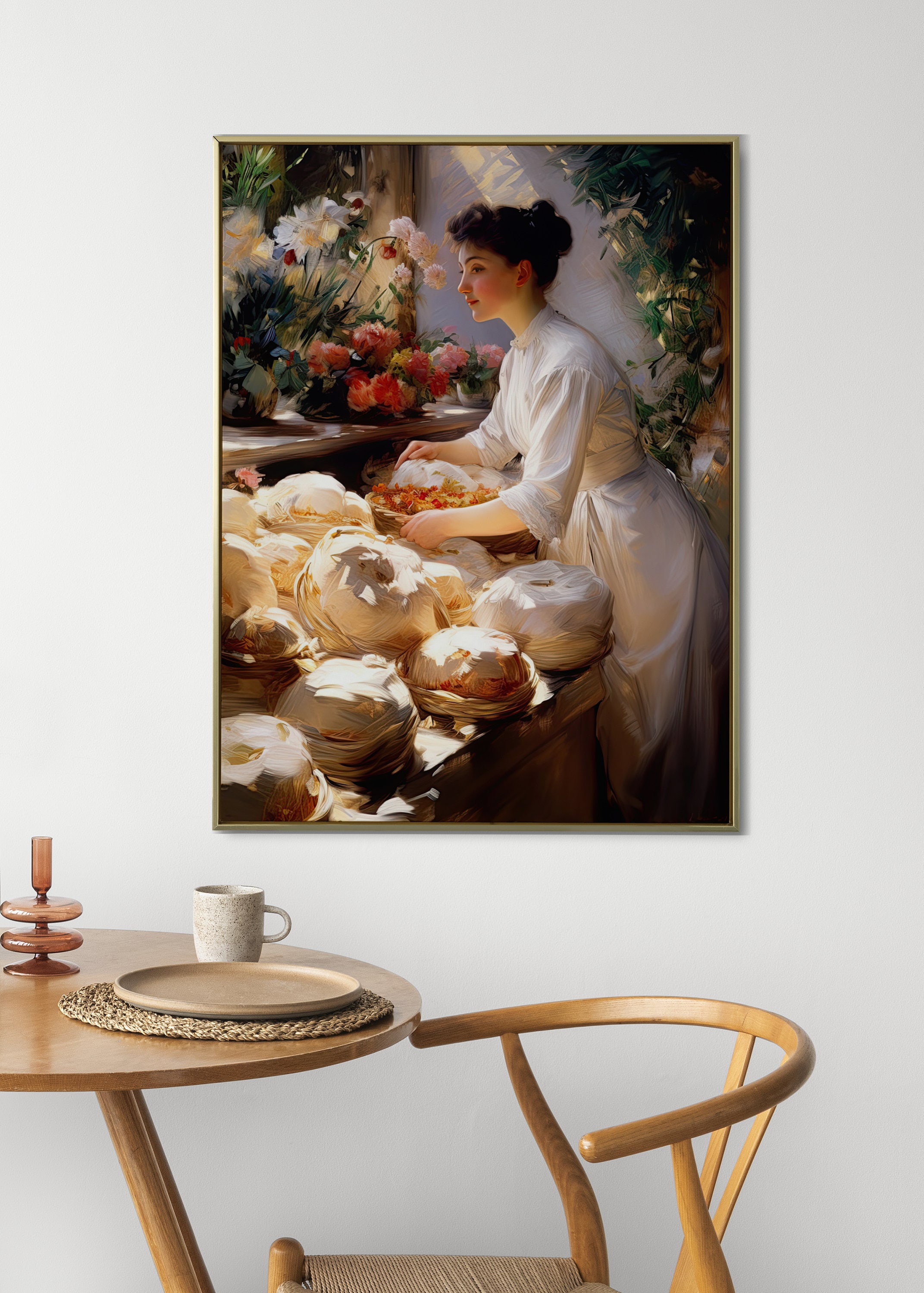Mira at the Bakery Vintage Food Art, Kitchen Art, Impressionism ...