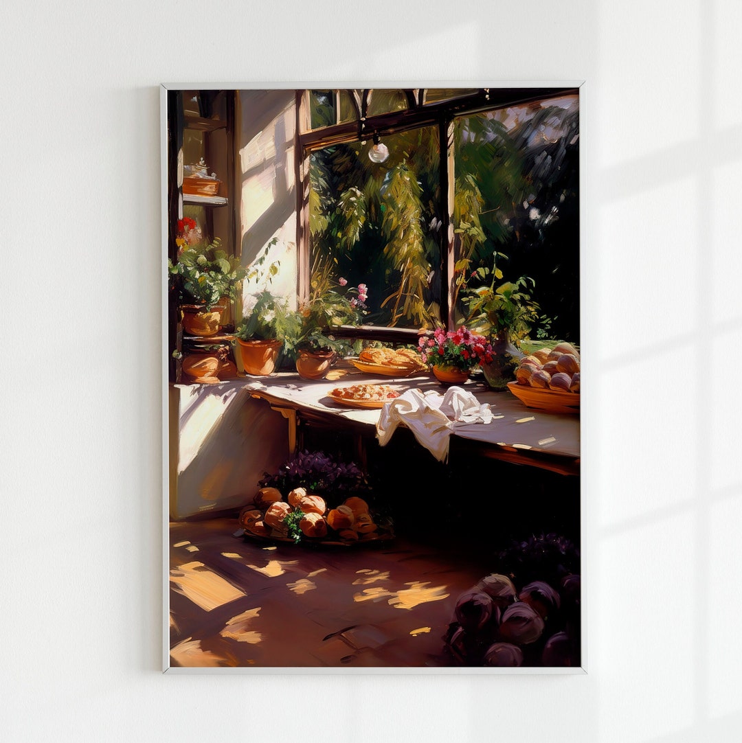 The Kitchen Window | Vintage Food Art, Impressionist Nature Artwork ...