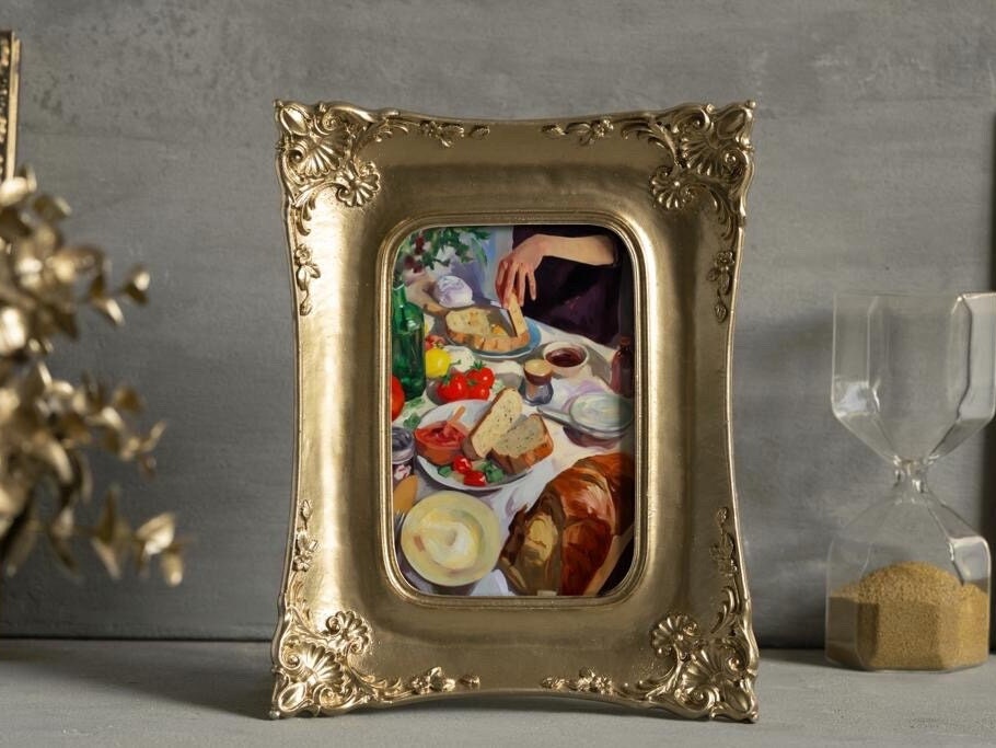 A Hearty Breakfast Vintage Food Art, Kitchen Art, Breakfast Art, Still ...