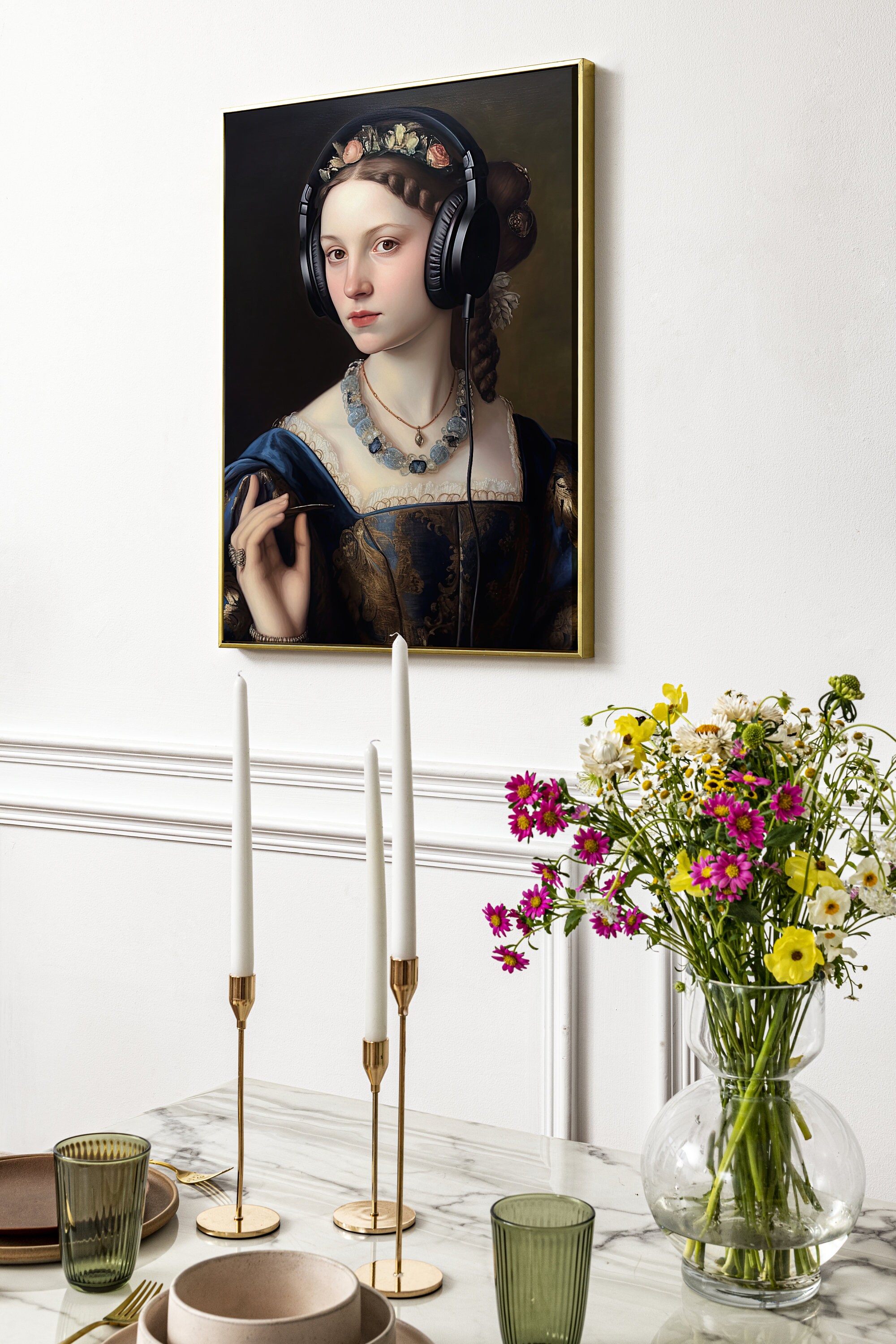 In the Groove Altered Art Portrait, Altered Portrait, Eclectic Wall Art ...