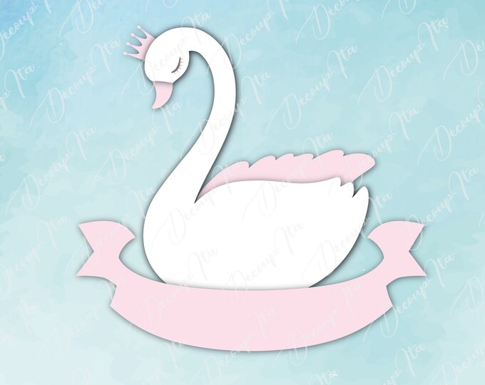 Cigno SVG cut cigno SVG Clipart cigno cut file Silhouette - Etsy Italia
