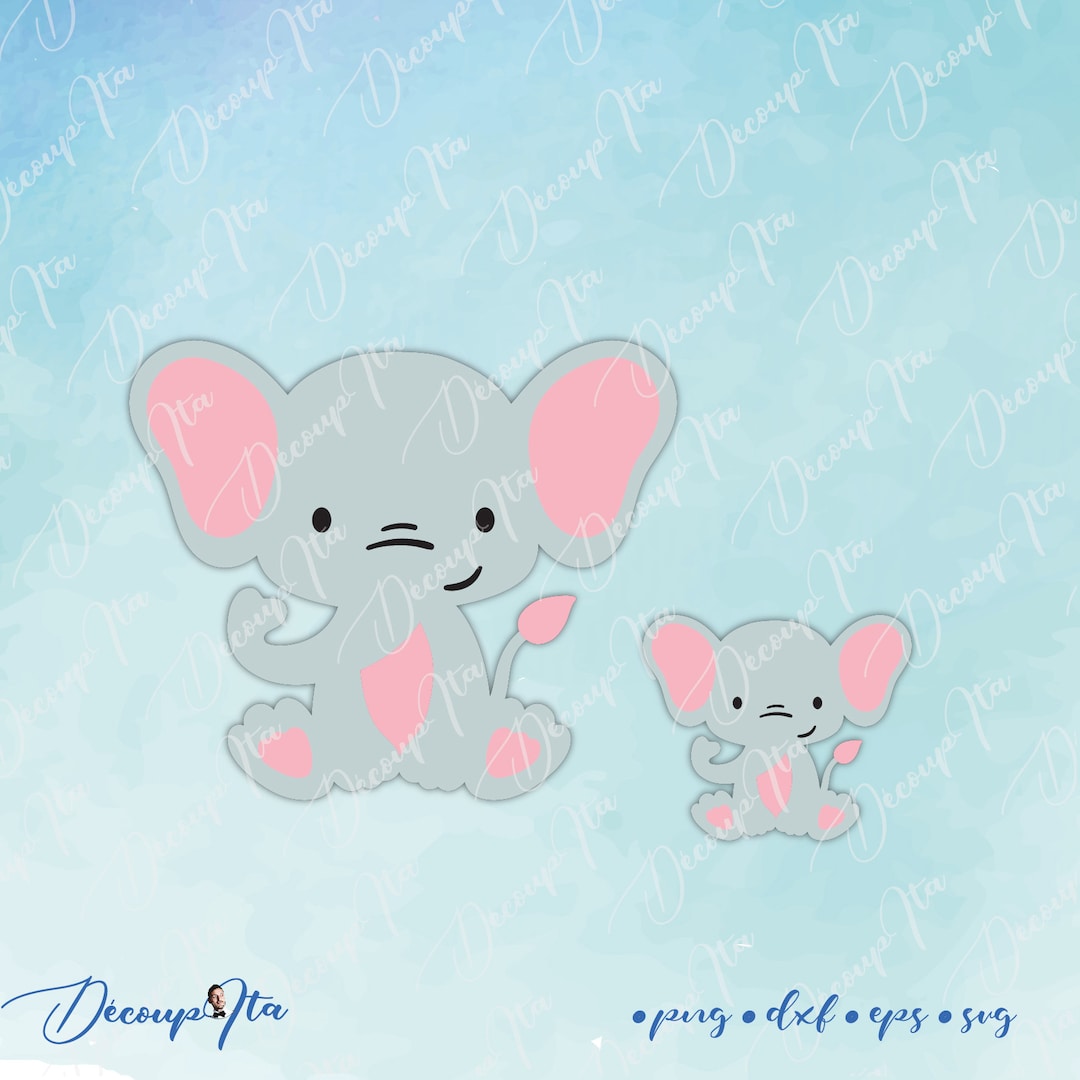 Elephant SVG Cut, Elephant SVG, Clipart Elephant Cut File Silhouette ...