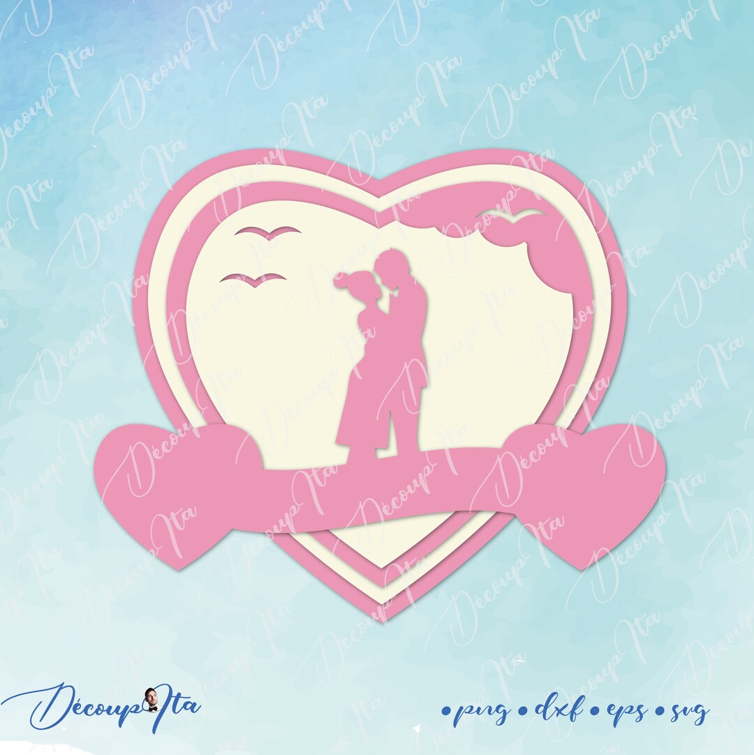 Love SVG Cut, Lovers SVG, Clipart Love Cut Silhouette Files, Files for ...