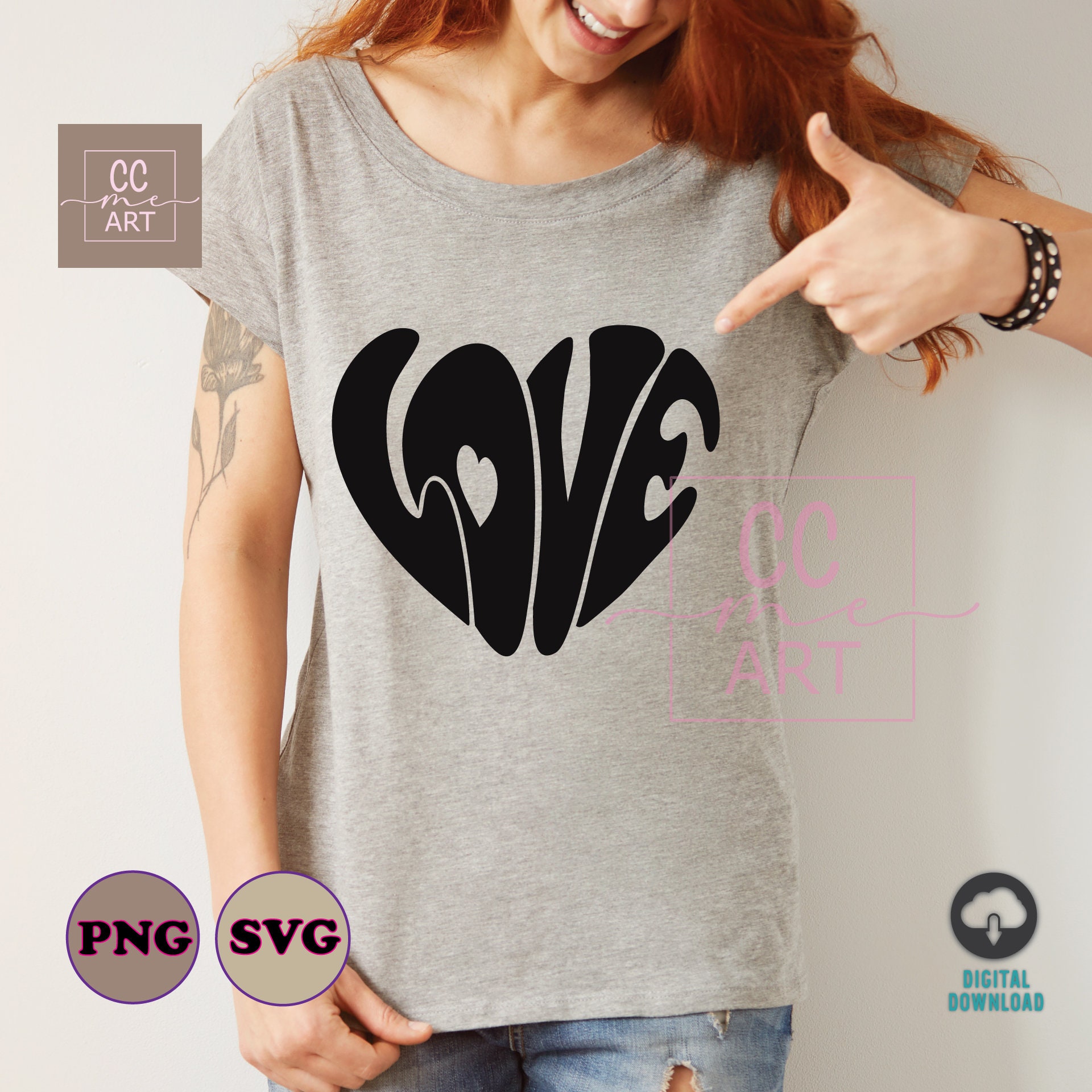 Retro Love Heart SVG Retro Love Heart PNG Retro Heart - Etsy