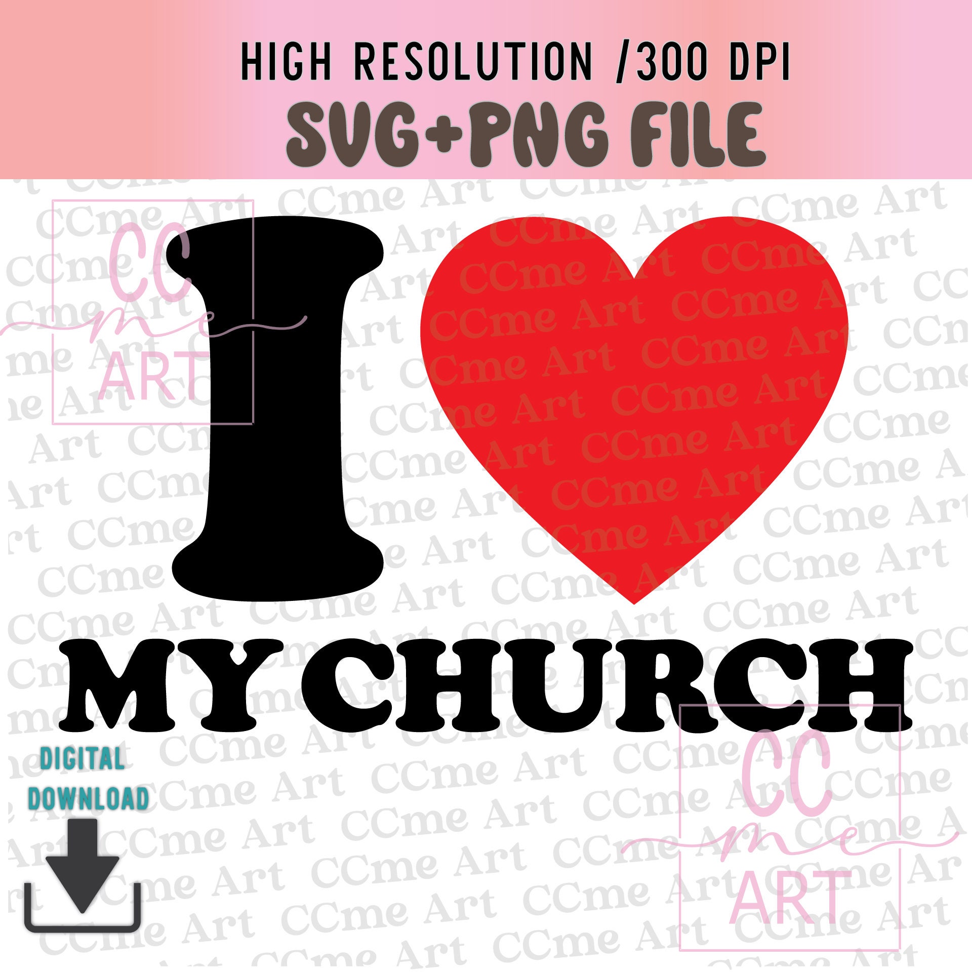 I Love My Church Png Svg Church Ministry Christian Shirt - Etsy