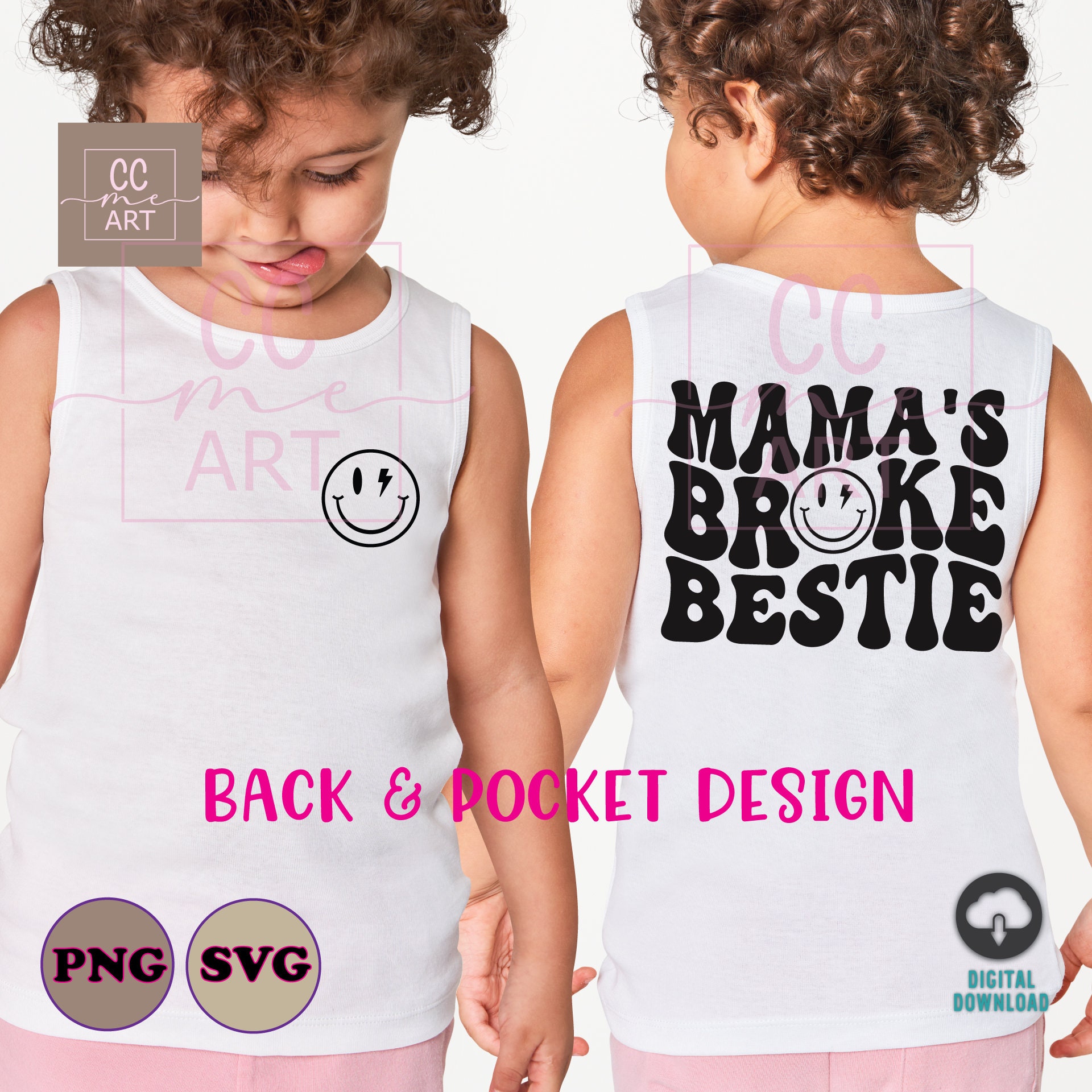 Mama Broke Bestie Somebodys Broke Mama Wavy Svg Smiley - Etsy
