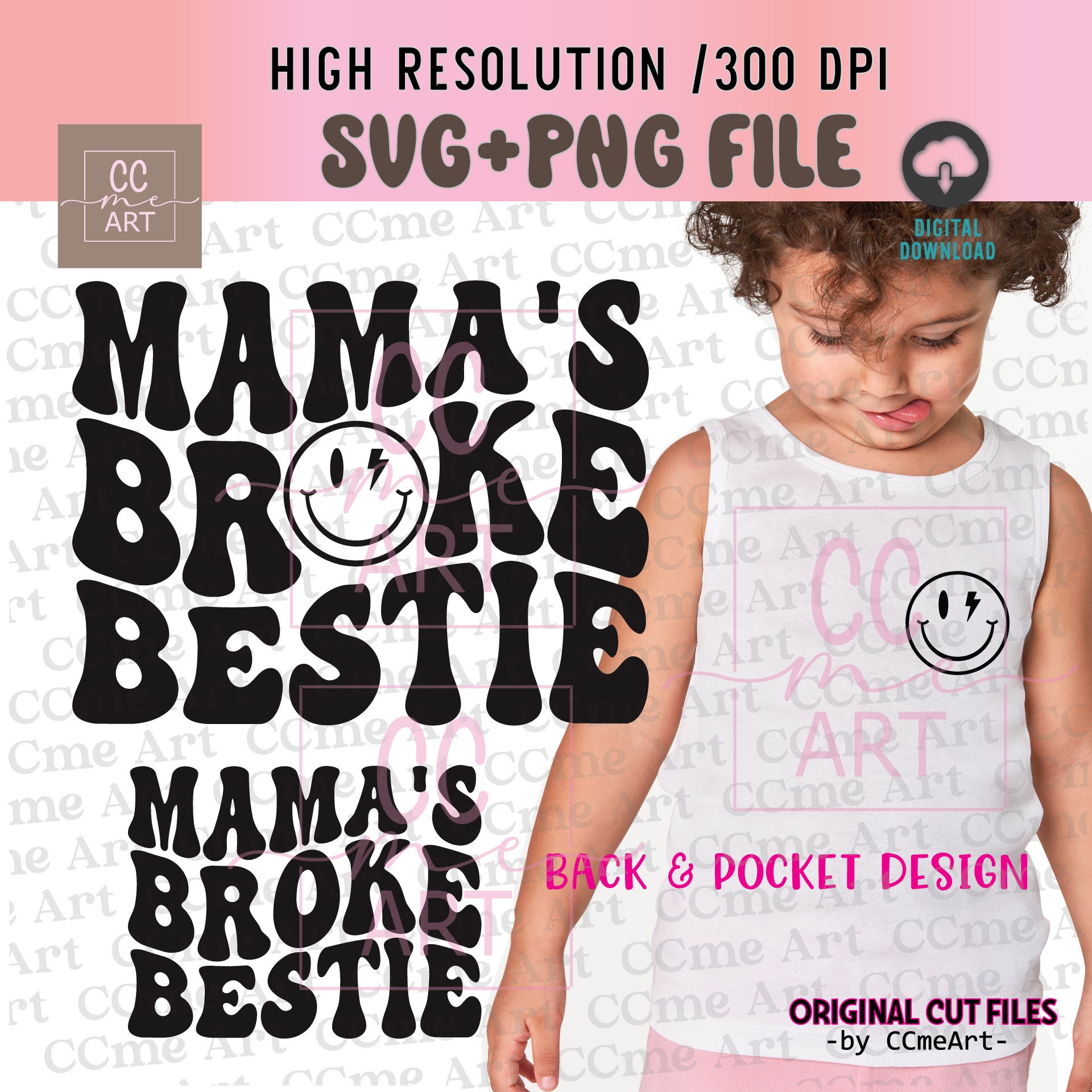 Mama Broke Bestie Somebodys Broke Mama Wavy Svg Smiley - Etsy