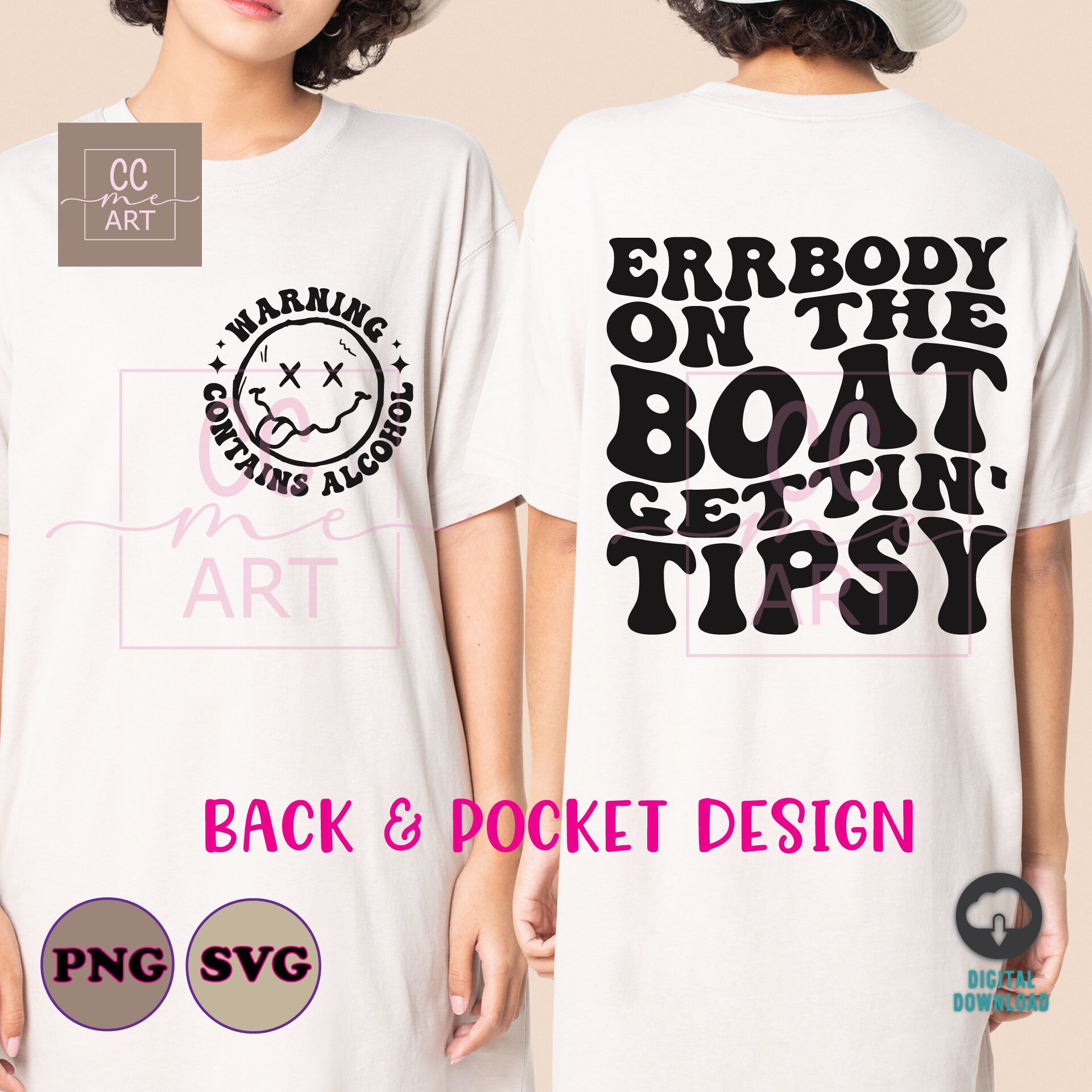Errbody on the Boat Getting Tipsy Svg Png, Warning Contains Alcohol ...