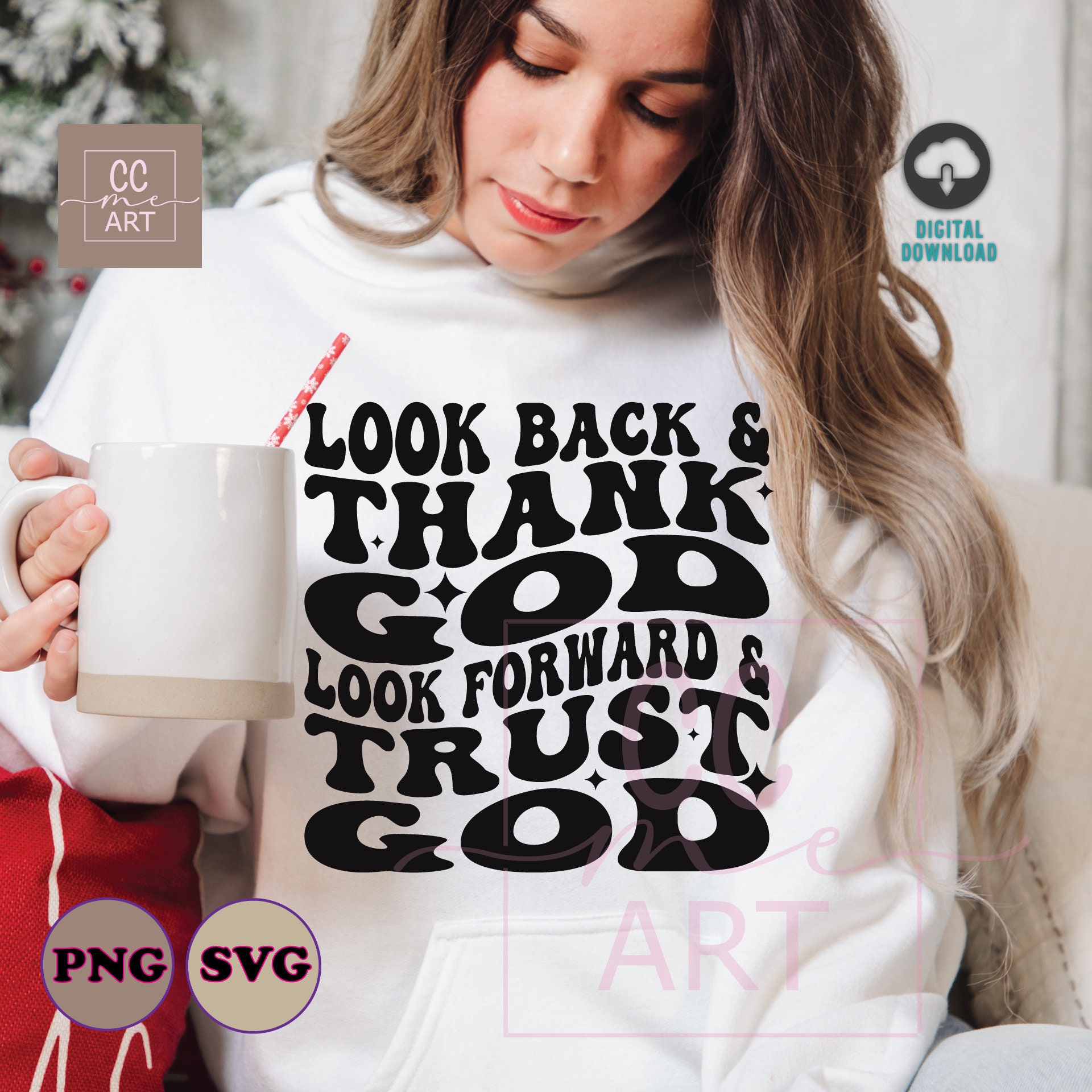 Look Back and Thank God SVG PNG Christian Svg Religious Svg - Etsy