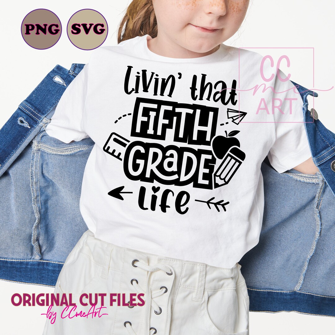 5th Grade Svg, Fifth Grade Design, Teacher Svg, Back to School Svg ...