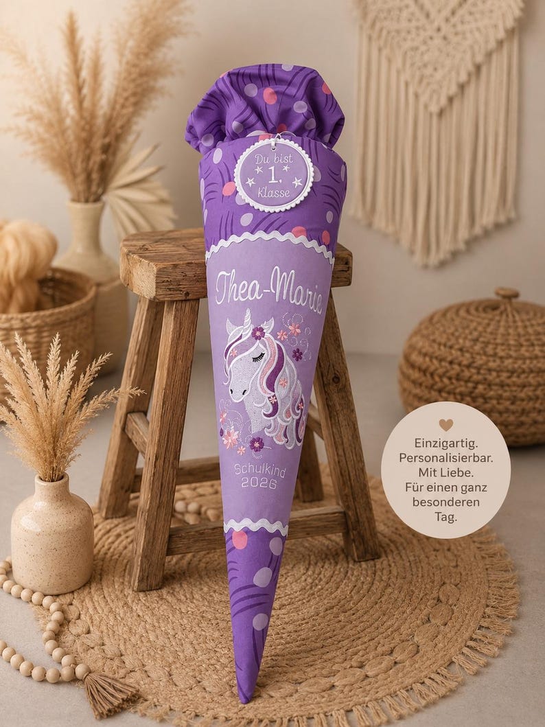 Schultüte Einhorn, passend zum Ergobag Ponybäradies, Schultüte aus ...