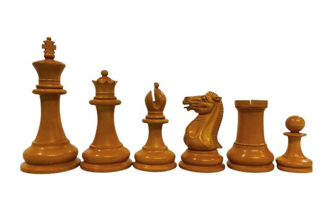 Reproduced 1849 Original Staunton Chess Pieces in Ebony Wood and ...