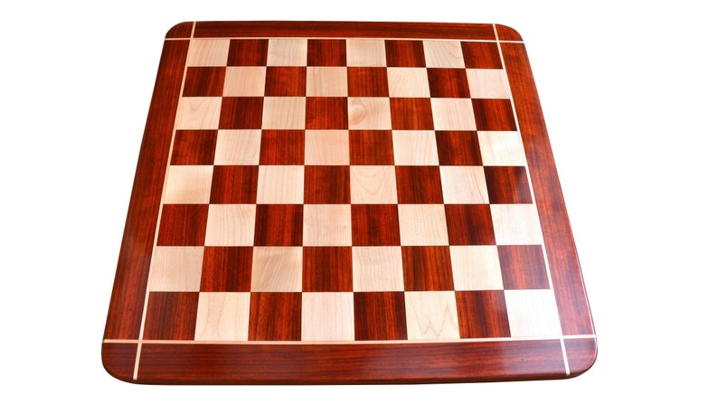 Wooden Chess Board Redwood Crossline 23"(60mm) - Etsy