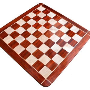 Wooden Chess Board Redwood Crossline 23"(60mm) - Etsy