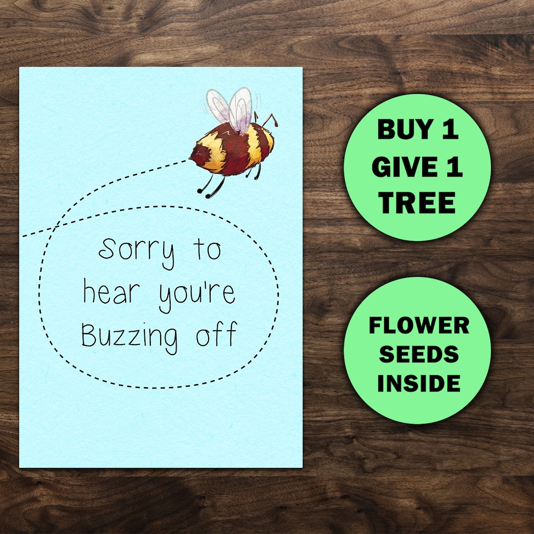 Leaving Card & Leaving Gift. Bumble Bee Going Away Gifts. Bumblebee ...