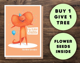 Bearded Dragon Birthday Card - Etsy UK