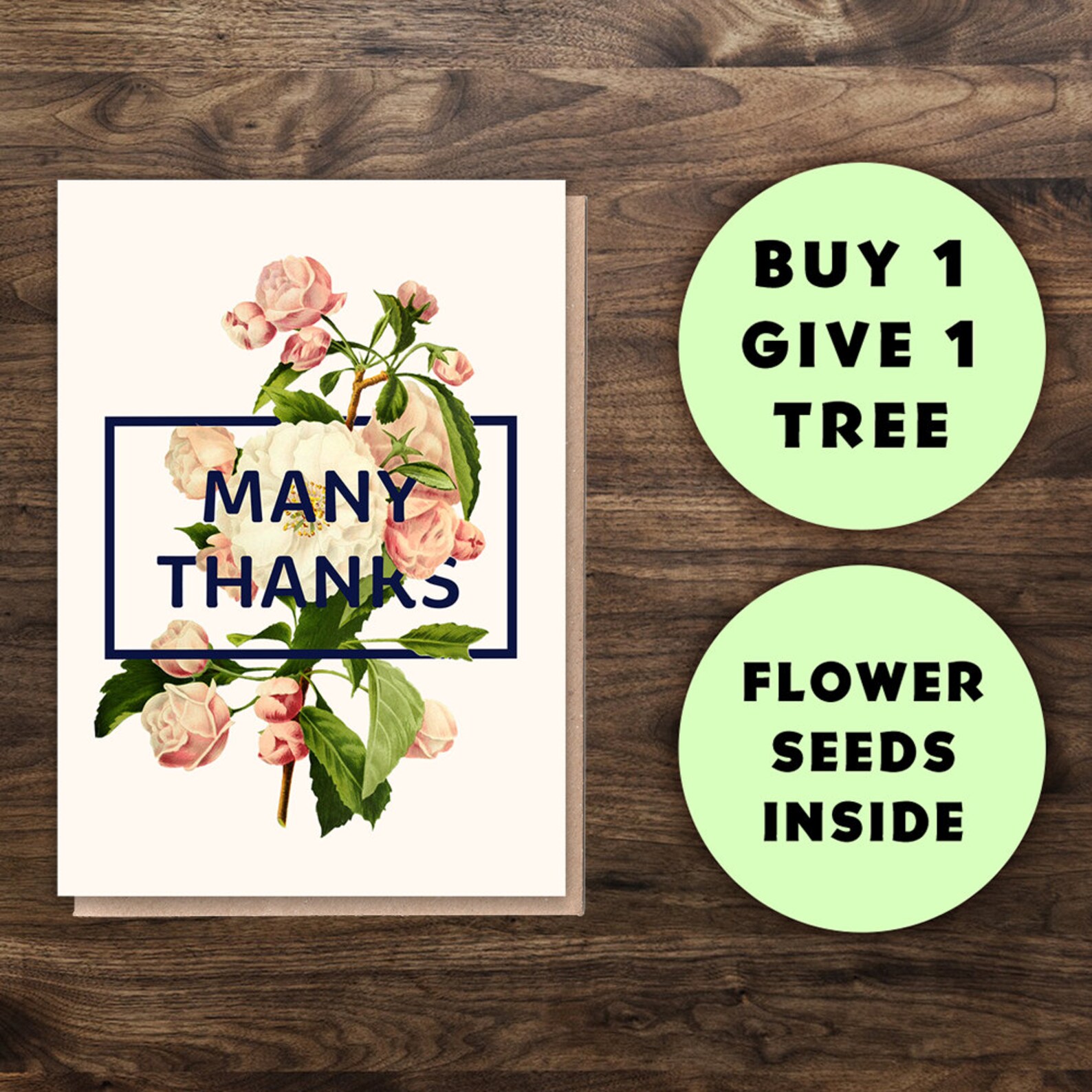 Plant a Tree Eco Thank You Card. Recycled & Plastic Free - Etsy