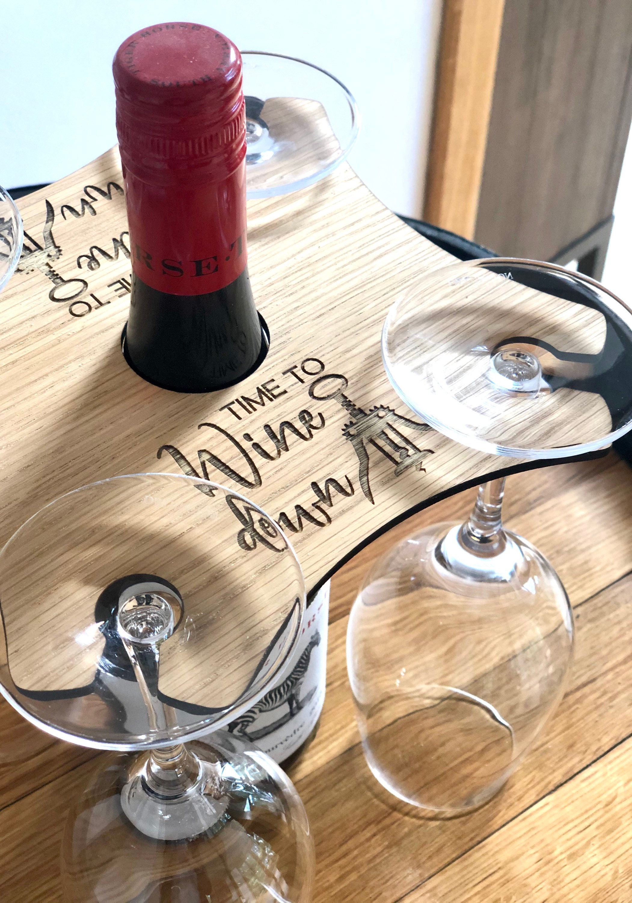 Wine Butler Wine Glass Carrier for 2 4 or 6 glasses | Etsy