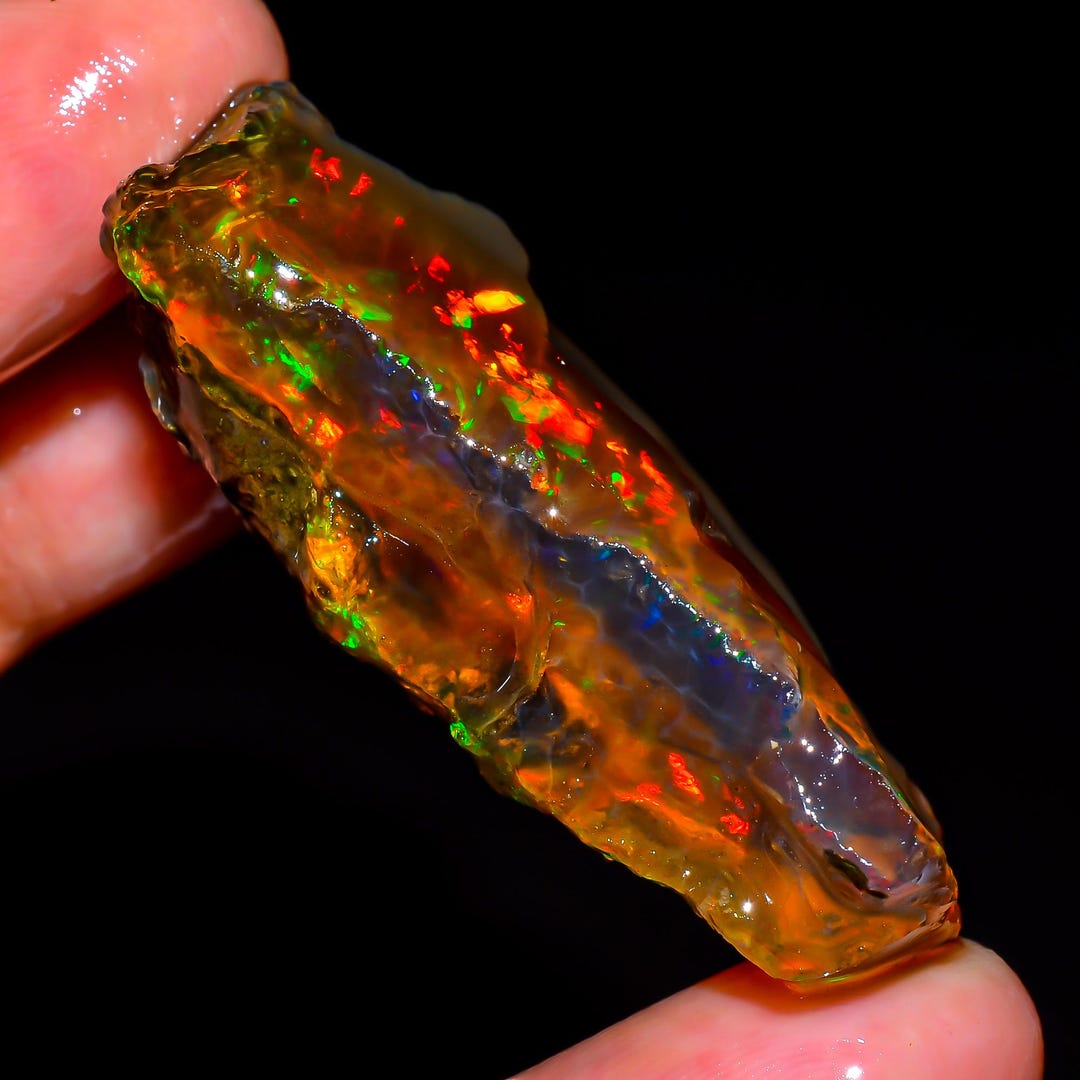 Opal Raw, Ethiopian Opal Rough, Multi Fire Opal Raw, Loose Gemstone Oil ...