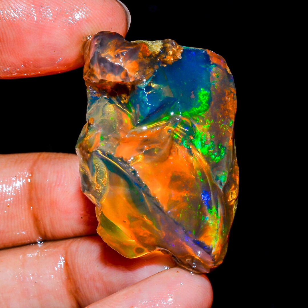 Opal Raw, Multi Fire Opal Raw, Ethiopian Opal Rough, Loose Gemstone ...