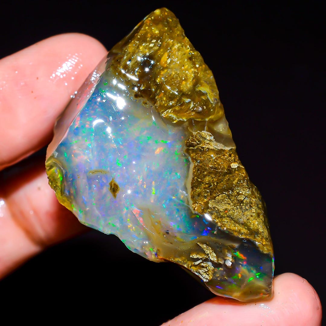 Opal Rough, Natural Ethiopian Opal Raw, Multi Fire Opal Raw, Loose ...