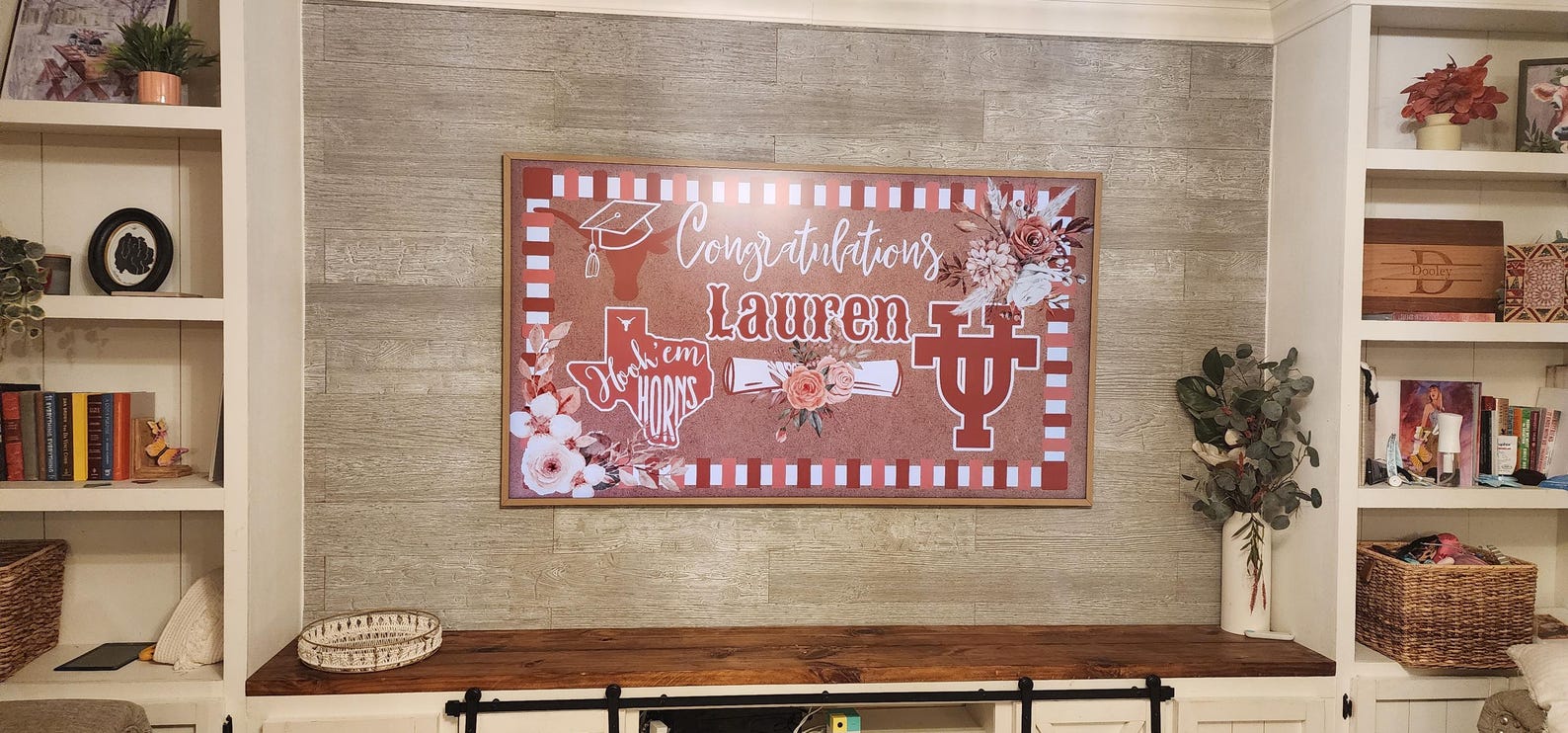 UT Longhorn College Graduation Digital Painted Banner Display Editable ...