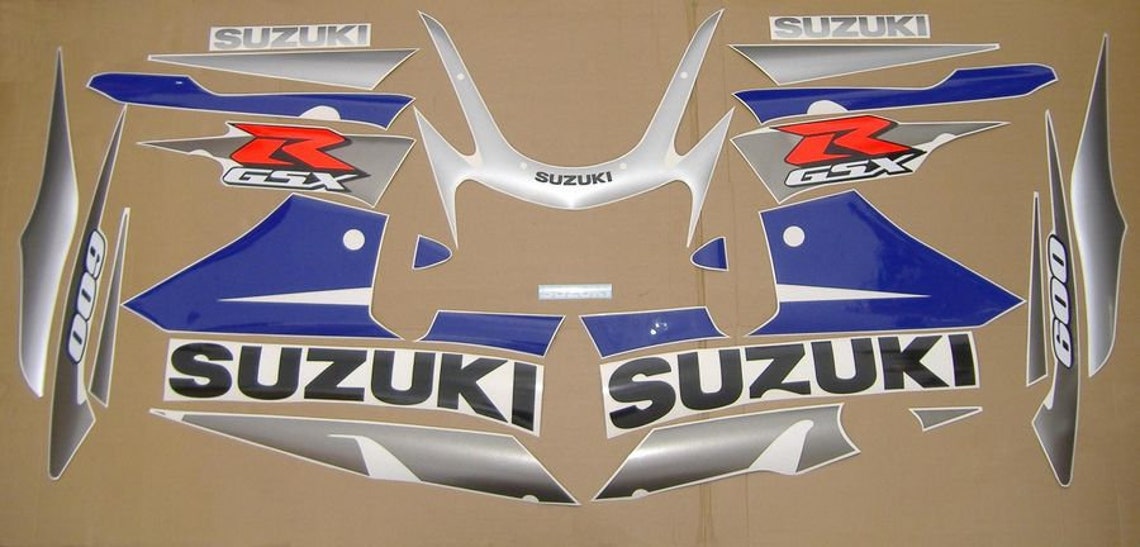 Suzuki GSXR 600 2002 K2 blue silver version replacement decals | Etsy