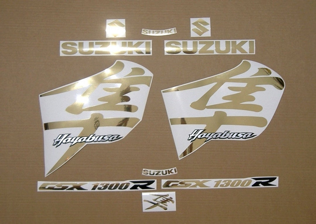 Suzuki Hayabusa Gsx 1300r Chrome Gold Mirror Custom Replacement Decals