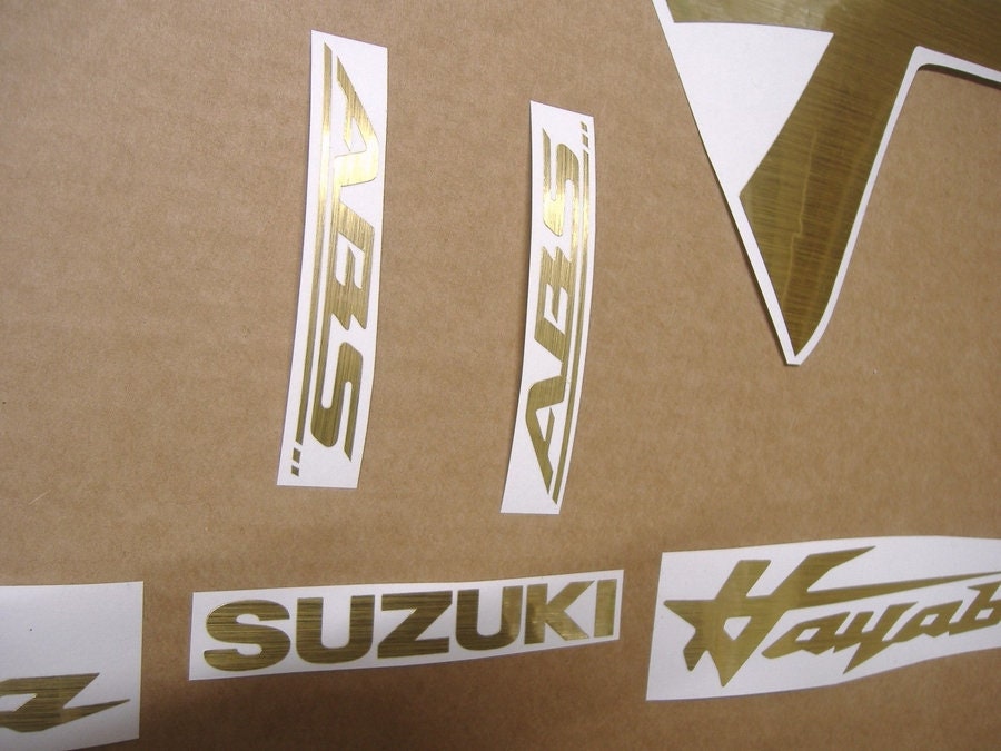 Suzuki Hayabusa 2021 - Onwards Custom Brushed Gold Color Decals Set ...