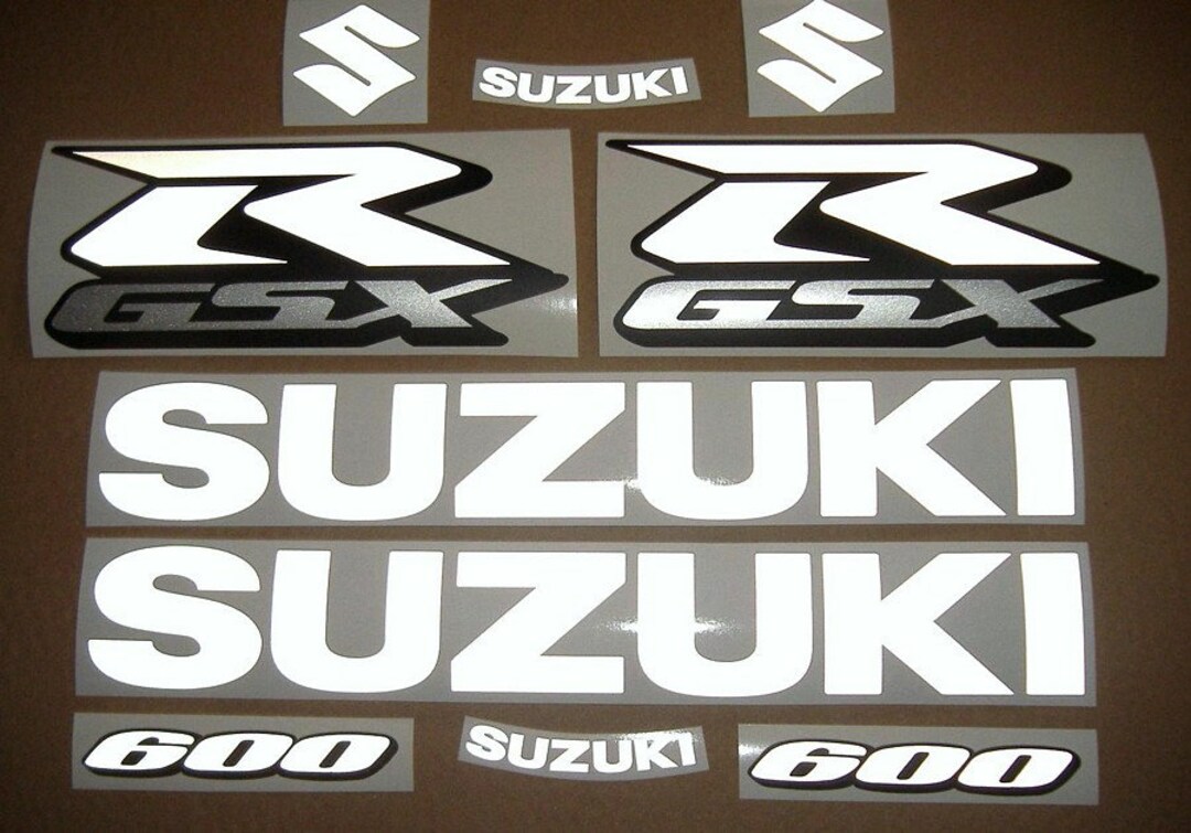 Suzuki GSX-R 600 /750 /1000 Reflective White Custom Replacement Decals ...