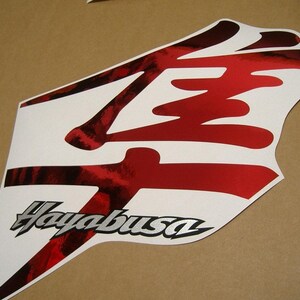 Suzuki Hayabusa GSX1300R Chrome Red Custom Replacement Decals Set ...