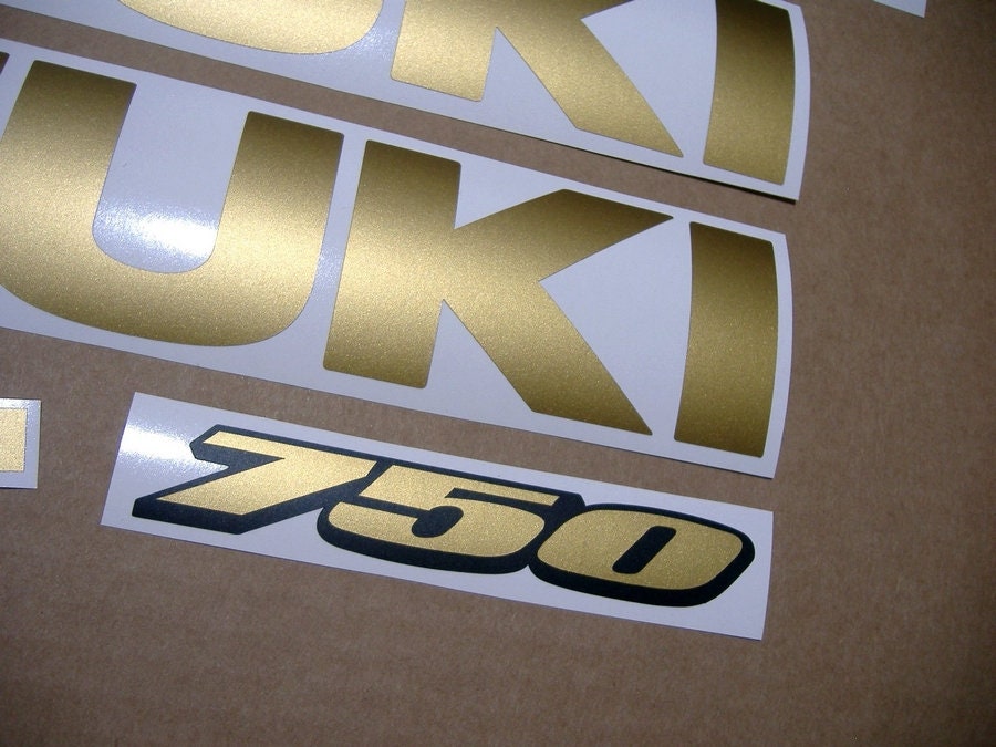 Suzuki GSX-R 600 / 750 / 1000 Matte (satin) Gold Color Custom Decals ...