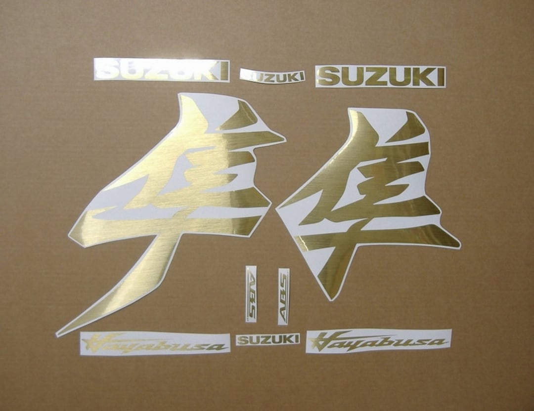 Suzuki Hayabusa 2021 - Onwards Custom Brushed Gold Color Decals Set ...