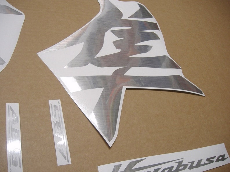 Suzuki Hayabusa 2021-onwards Custom Brushed Aluminium Color Decals Set ...
