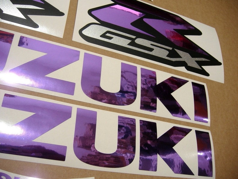 Suzuki gsx-r 600 /750 /1000 chrome mirror purple customized | Etsy