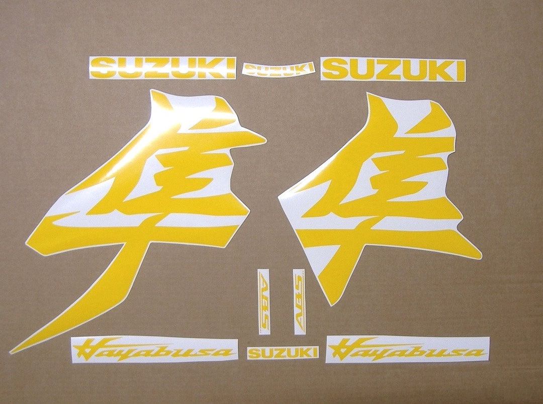 Suzuki Hayabusa 2021 - Onwards Custom Yellow Color Complete Decals Set ...